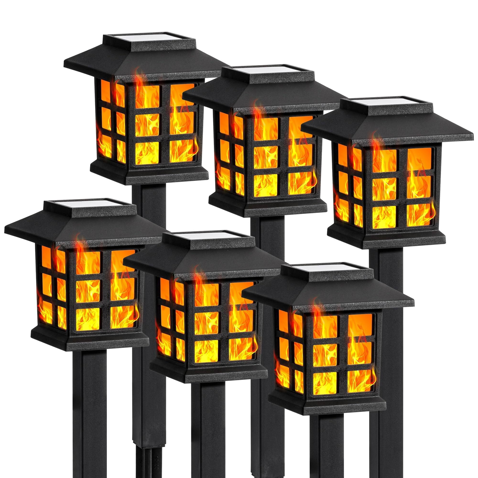 YALI Solar Outdoor Lights,12 Pack LED Solar Lights Outdoor Waterproof ...