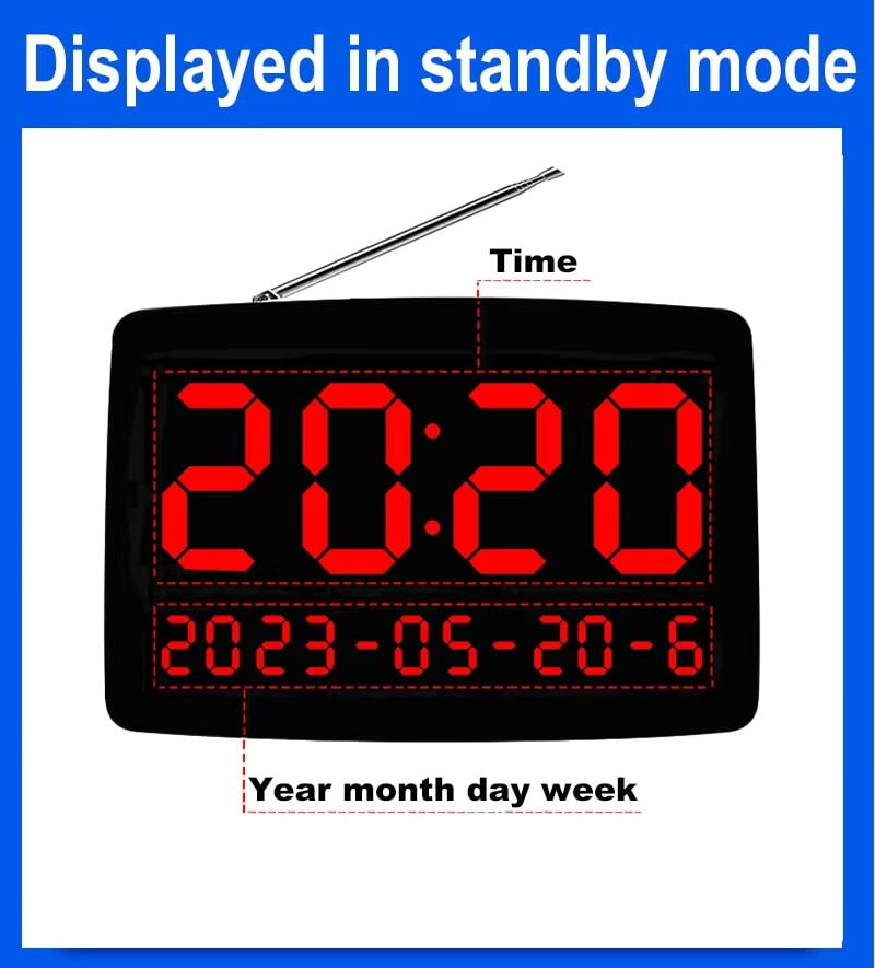 YALI Wireless Calling System Caregiver Pager Call Button System with 10 ...