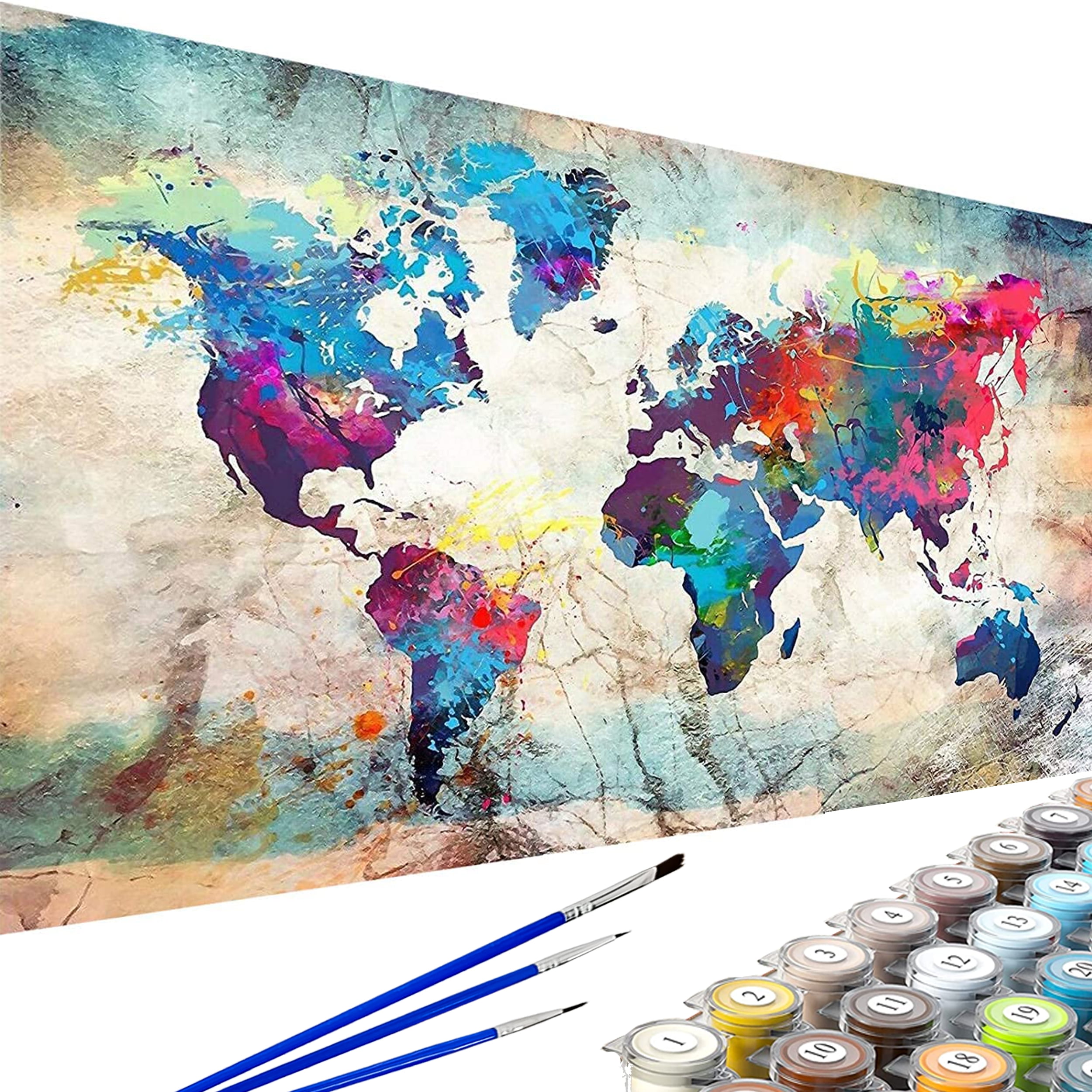 YALKIN Large Painting by Numbers for Adults Canvas Art DIY Paintings ...