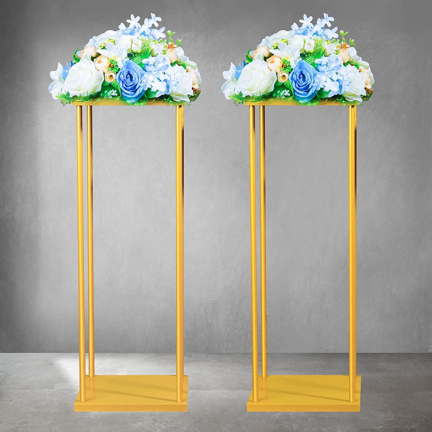 YALLOVE Gold Metal Flower Stand Set of 2, 23.6 inch - Walmart.com