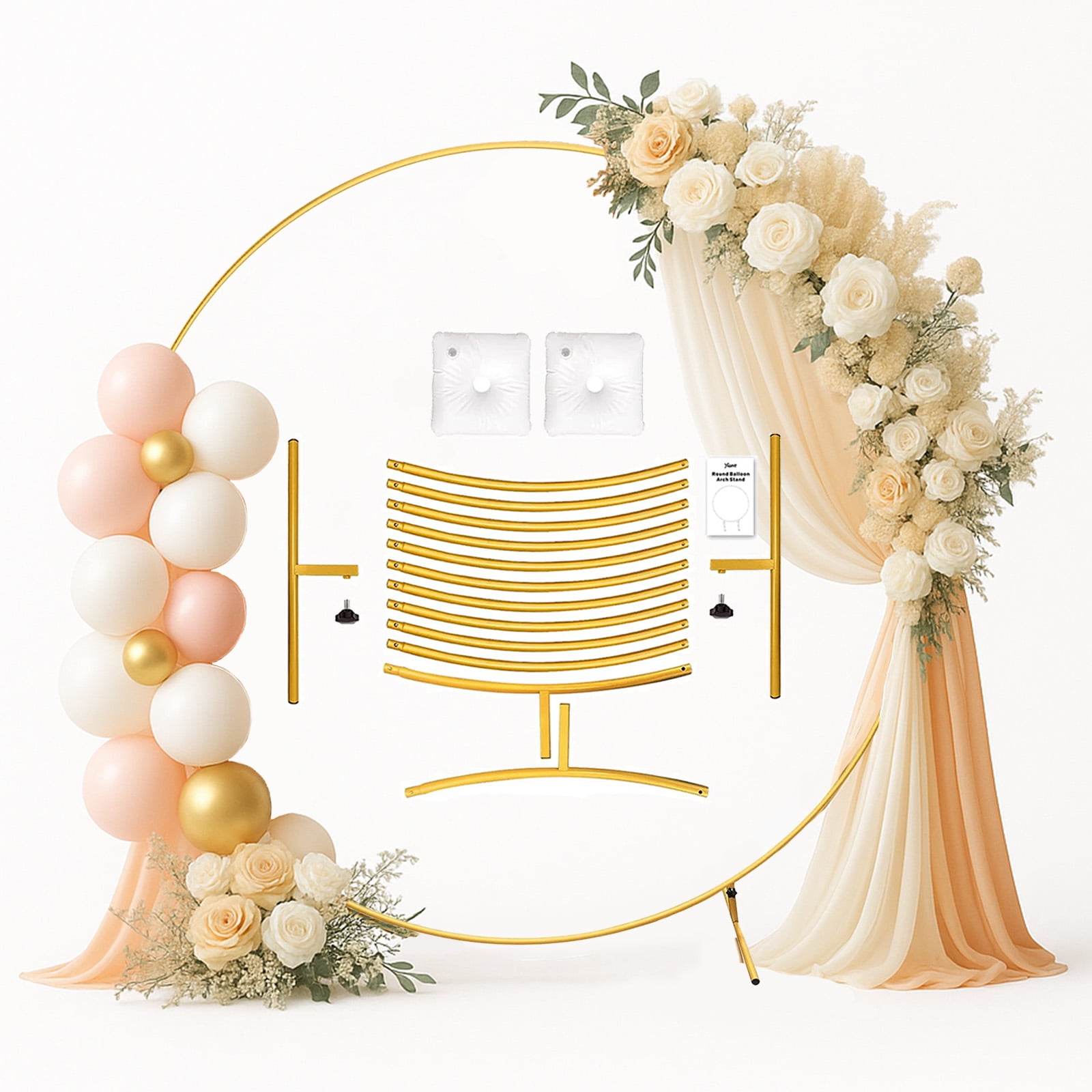 Free Shipping! YALLOVE Round Balloon Arch Kit, 7.2 Feet Balloon Hoop ...