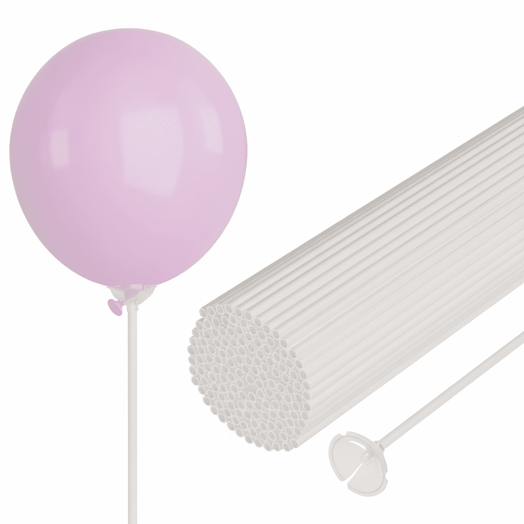 YALLOVE White Paper Balloon Sticks with Cups, 15.7“, 100 Count ...