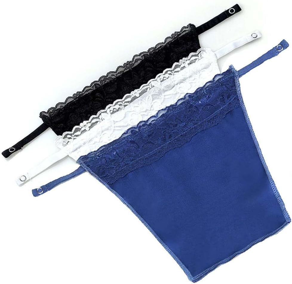 Yalo 3pcs Lady Lace Clip On Mock Camisole Bra Insert Overlay Modesty