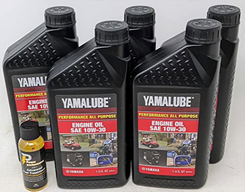 YAMAHA 5-Pack Yamalube 10W-30 Oil for Golf Car & Generator with Fuel ...