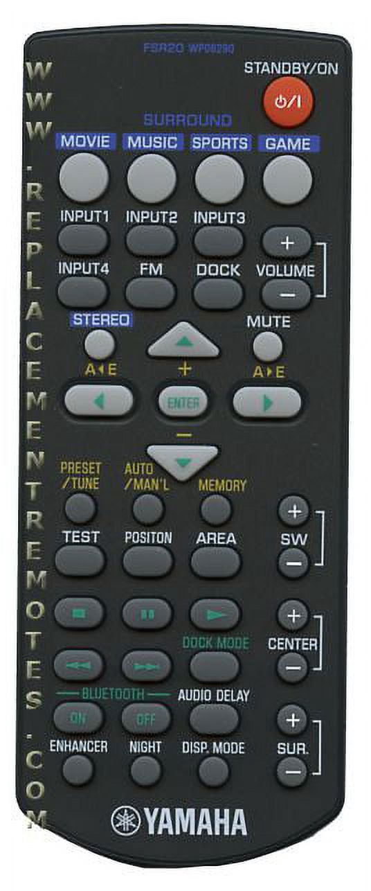 YAMAHA FSR20 (p/n: WP082900) Sound Bar System Remote Control (new ...