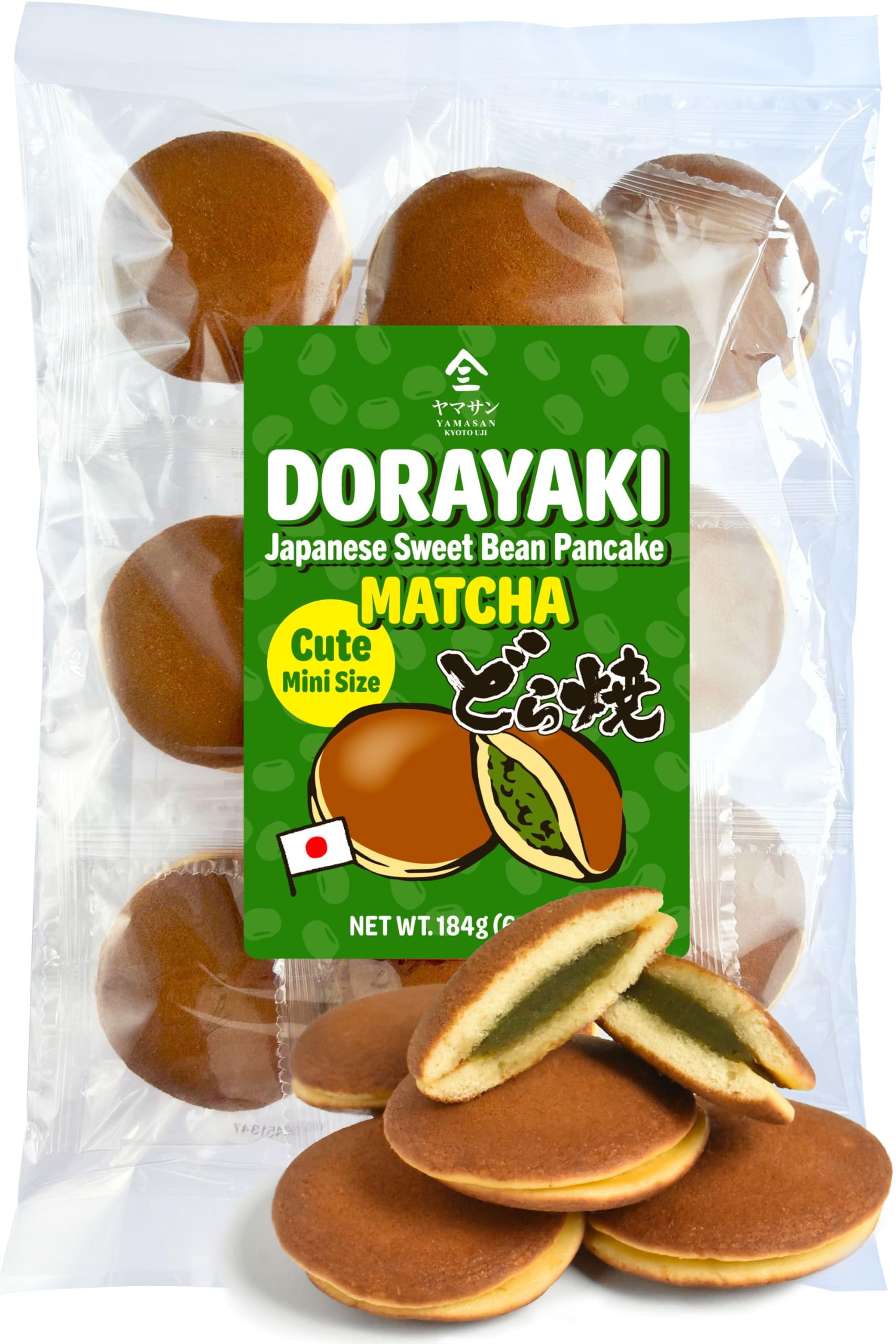 YAMASAN KYOTO UJI Dorayaki KEF28 Japanese Matcha Sweet Bean Paste ...
