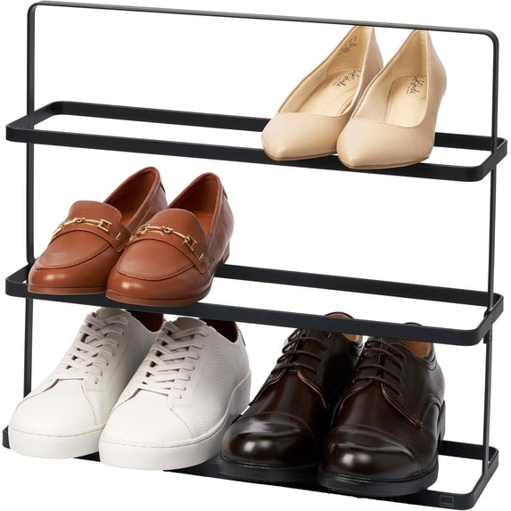 YAMAZAKI Home Tower Compact Modern Metal Shoe Rack, 18" - Steel - Holds ...