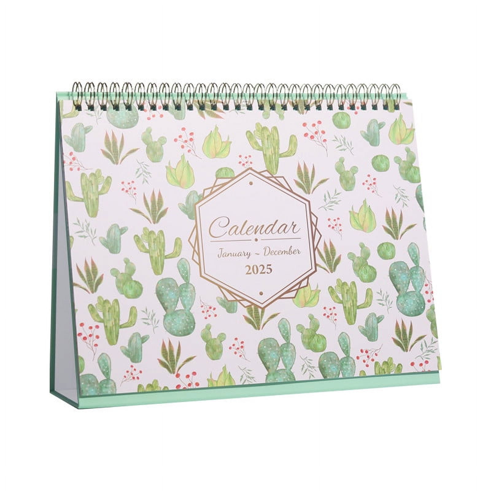 YAMB 2025 Desk Calendar,12 Months Standing Calendar With Cactus Design ...