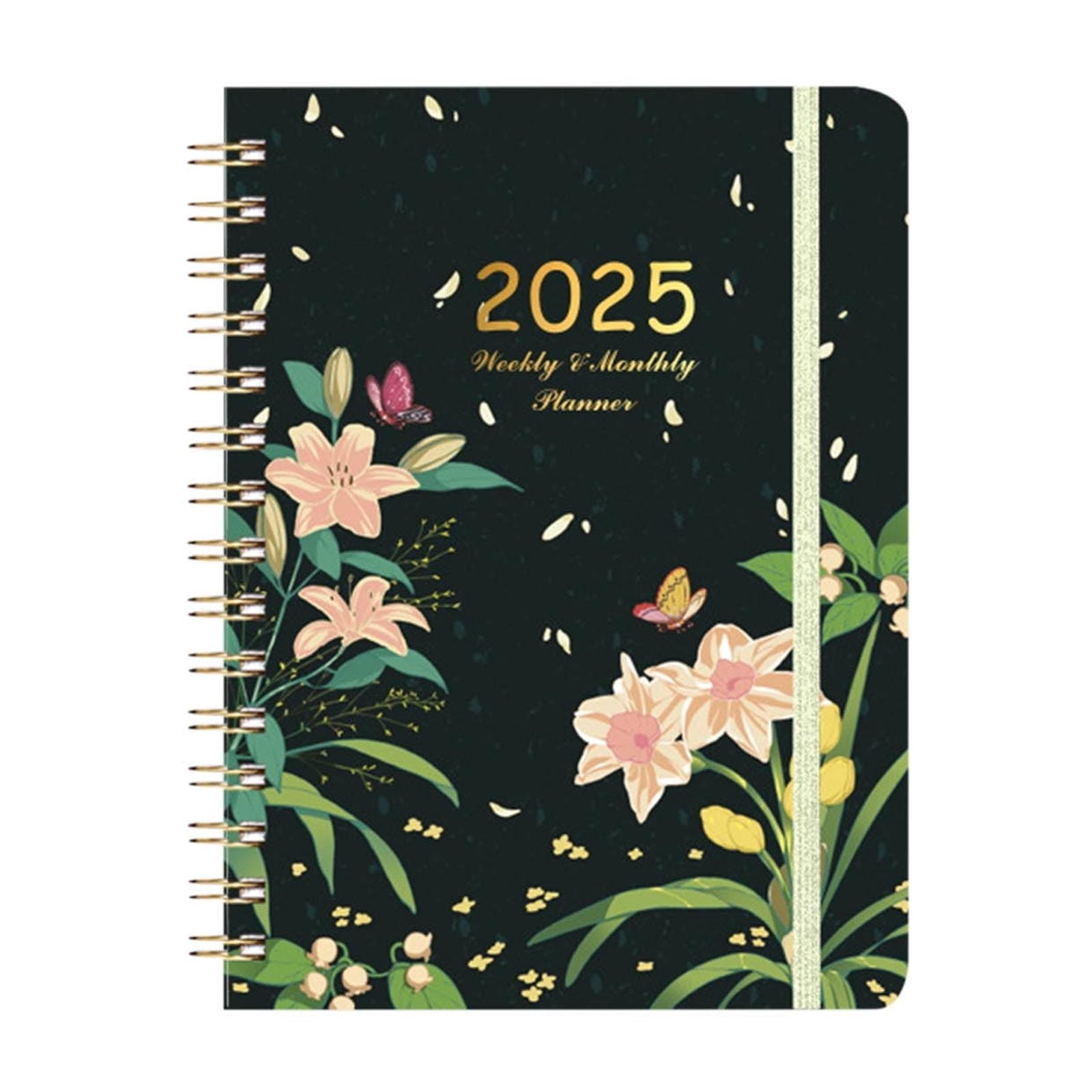 YAMB 2025 Flower Schedule English Diary,A5 Plan Book with Separating ...