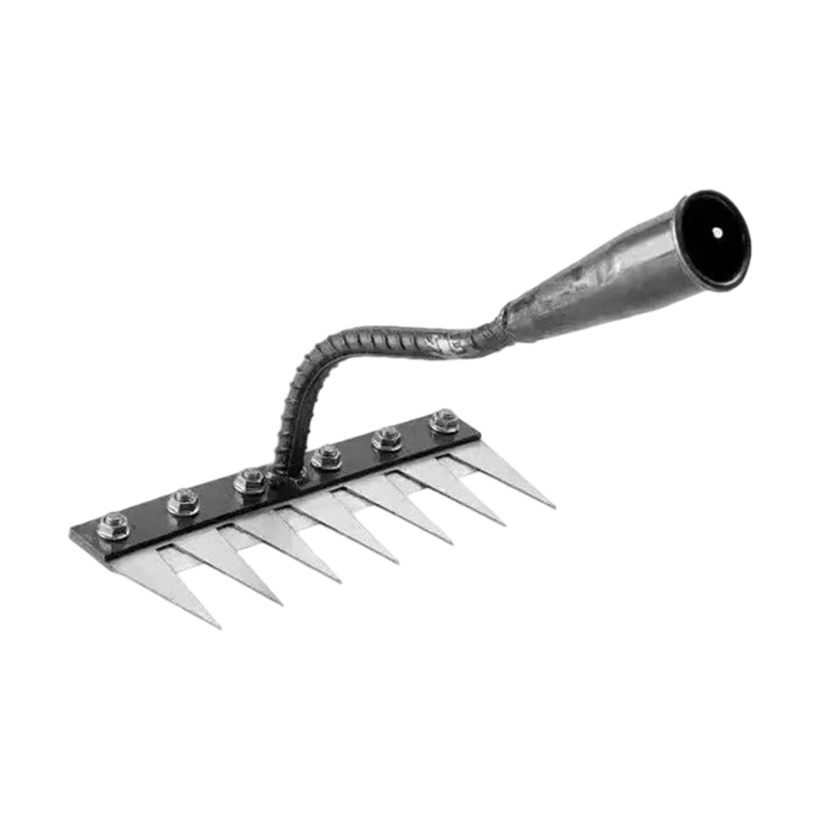 YAMB 5/6/7/8 Teeth Iron Rake,Carbon Steel Garden Weeding Rake,Heavy ...