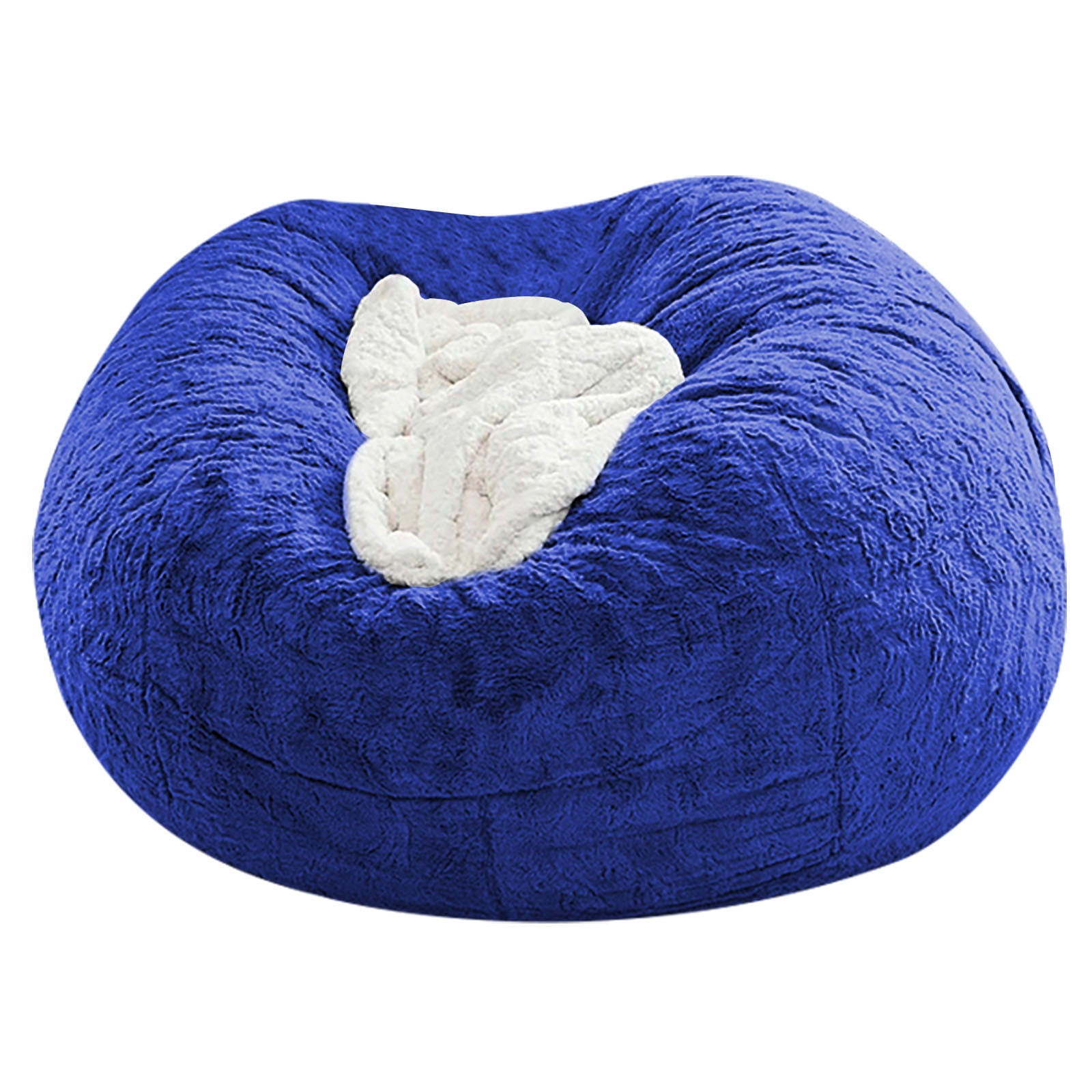 YAMB Bean Bag Chair Cover (No Filler,Sofa Cover only),53×25.5 Inch Super Soft Big Round Soft ...
