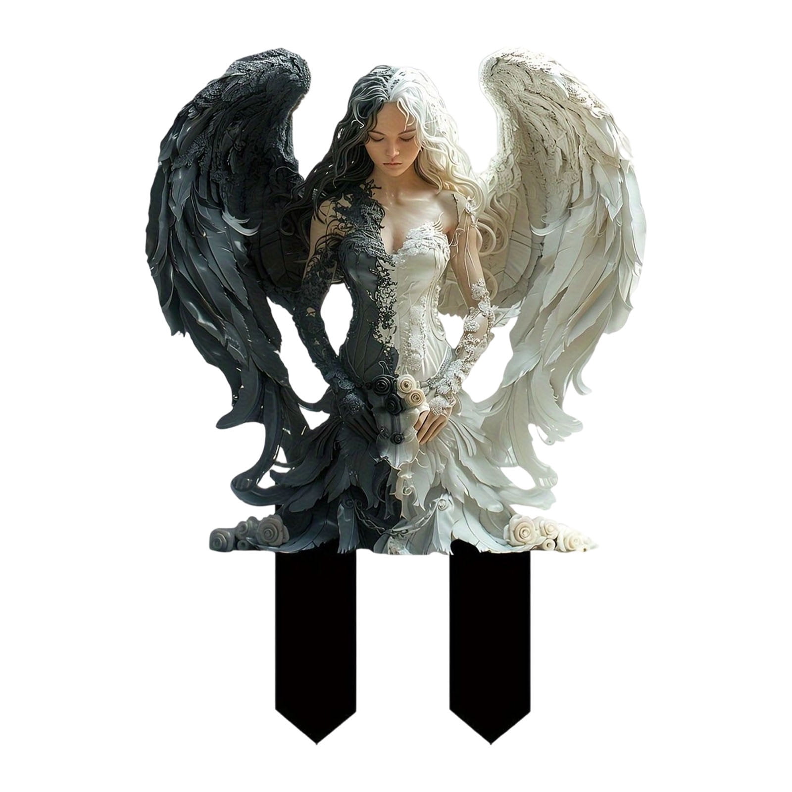 YAMB Bohemian Fairy Flower Pot Decoration - 2D Acrylic Elf Garden Ground Insert Pots Accessories ...