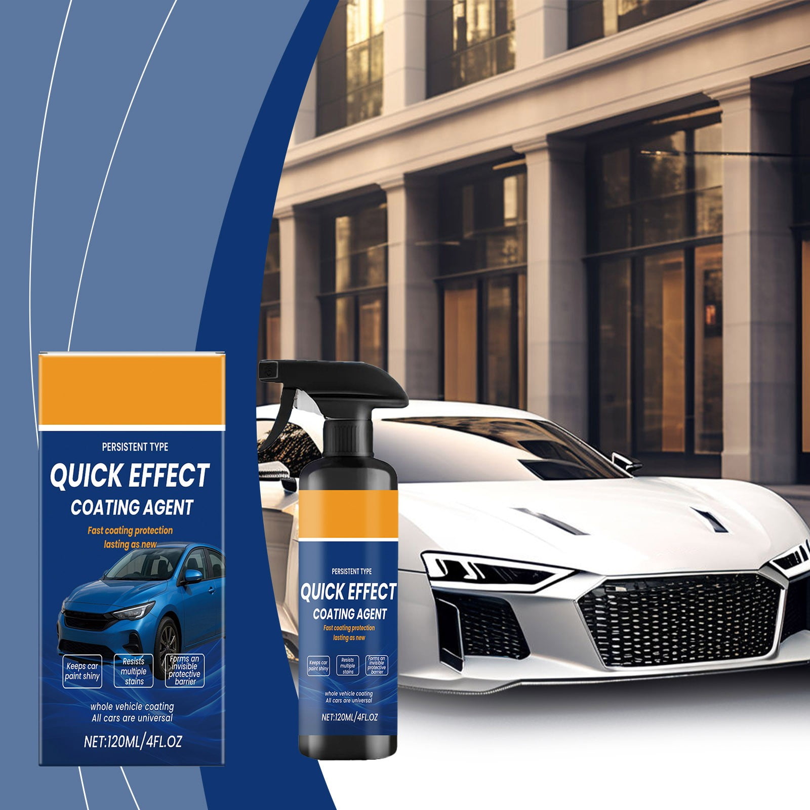 YAMB Car Coating Spray - Long-Lasting Ceramic Protection & UV Shield - High-Gloss Waterproof ...