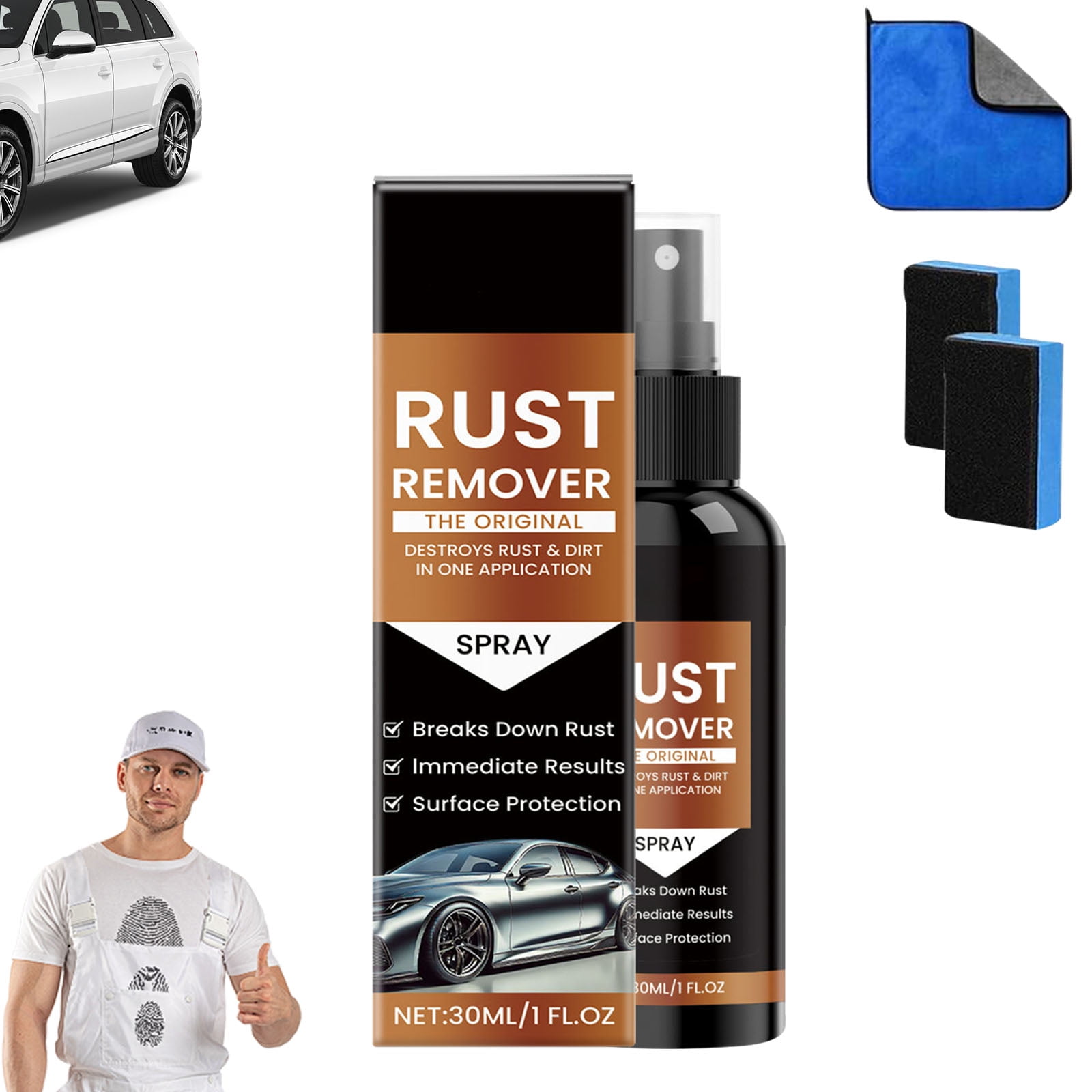 YAMB Car Rust Removal Spray - Fast Acting Rust Dissolver for Metal ...