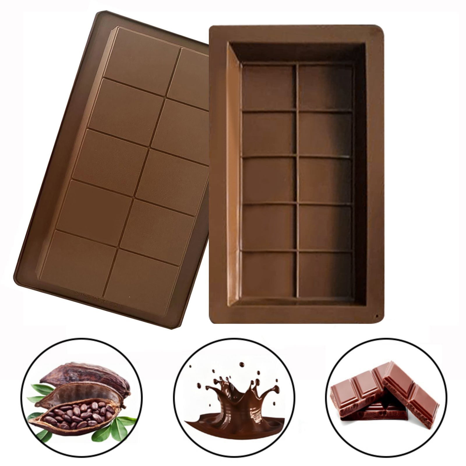 Chocolate Chip Mold Large Chocolate Bar Mold Deep Dubai, 1 Inch Thick ...
