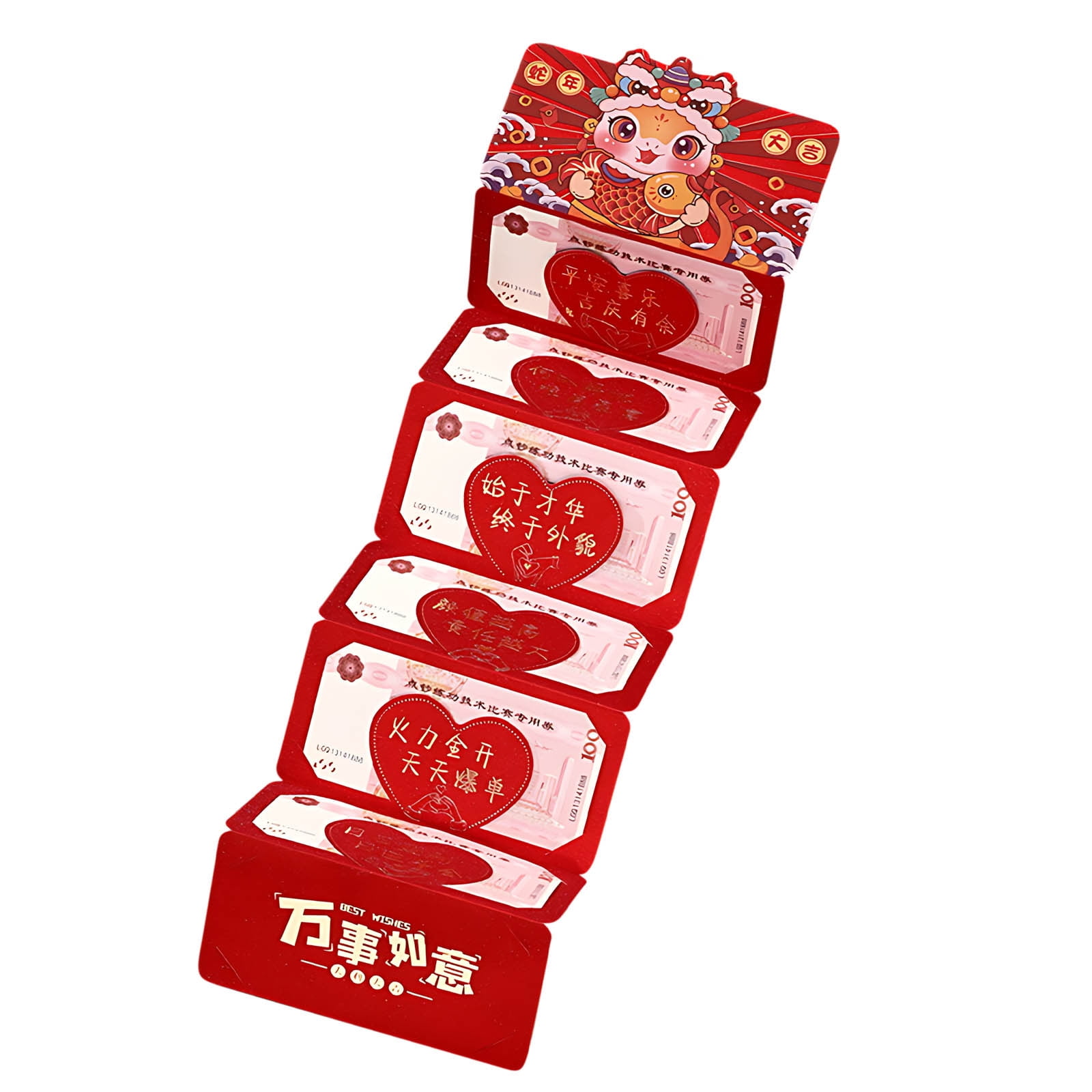 YAMB Christmas Money Holder for Cash Gifts,New Folding Red Envelope ...