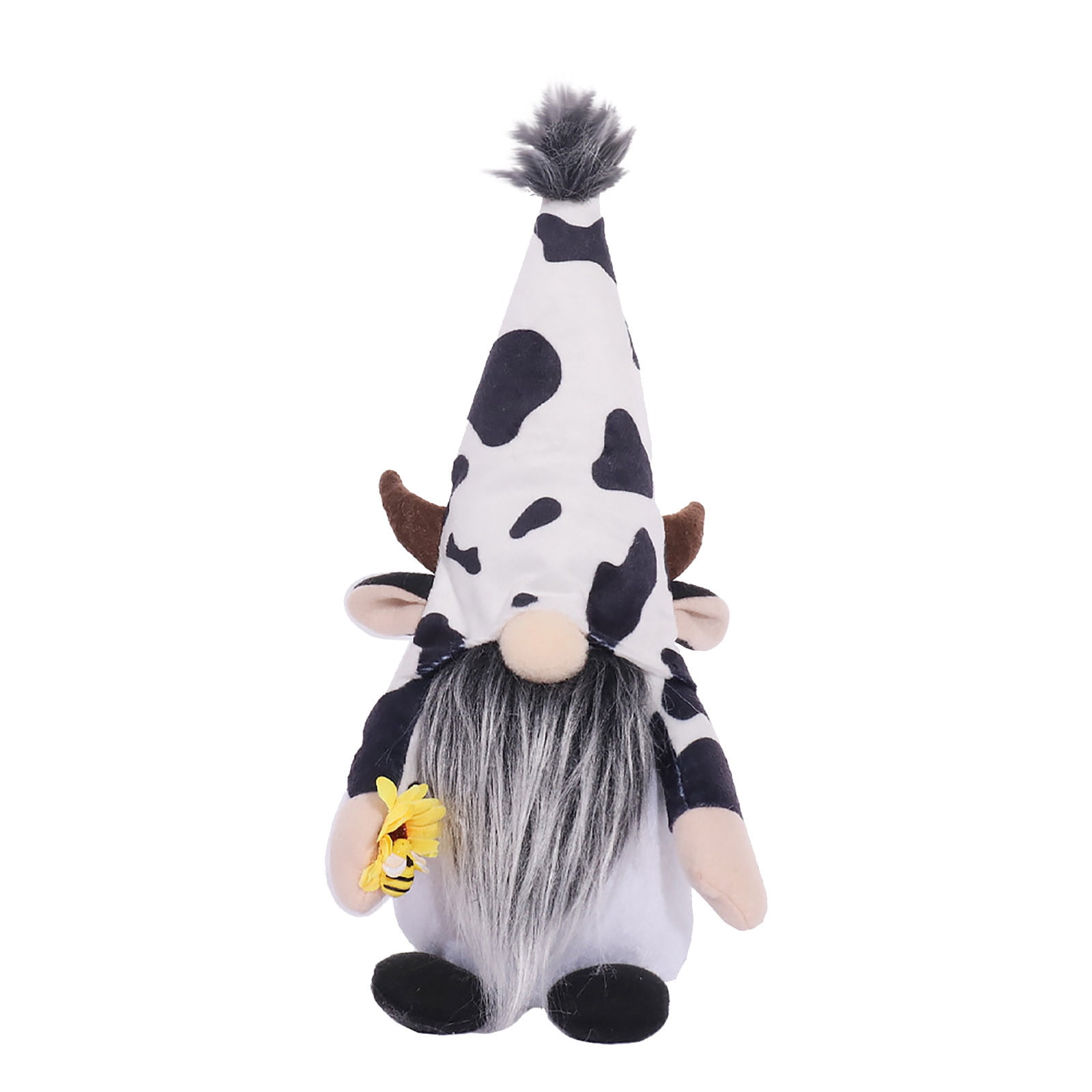 YAMB Cow Gnome Plush Decoration,3.5×10.6 Inch Black and White Pattern ...