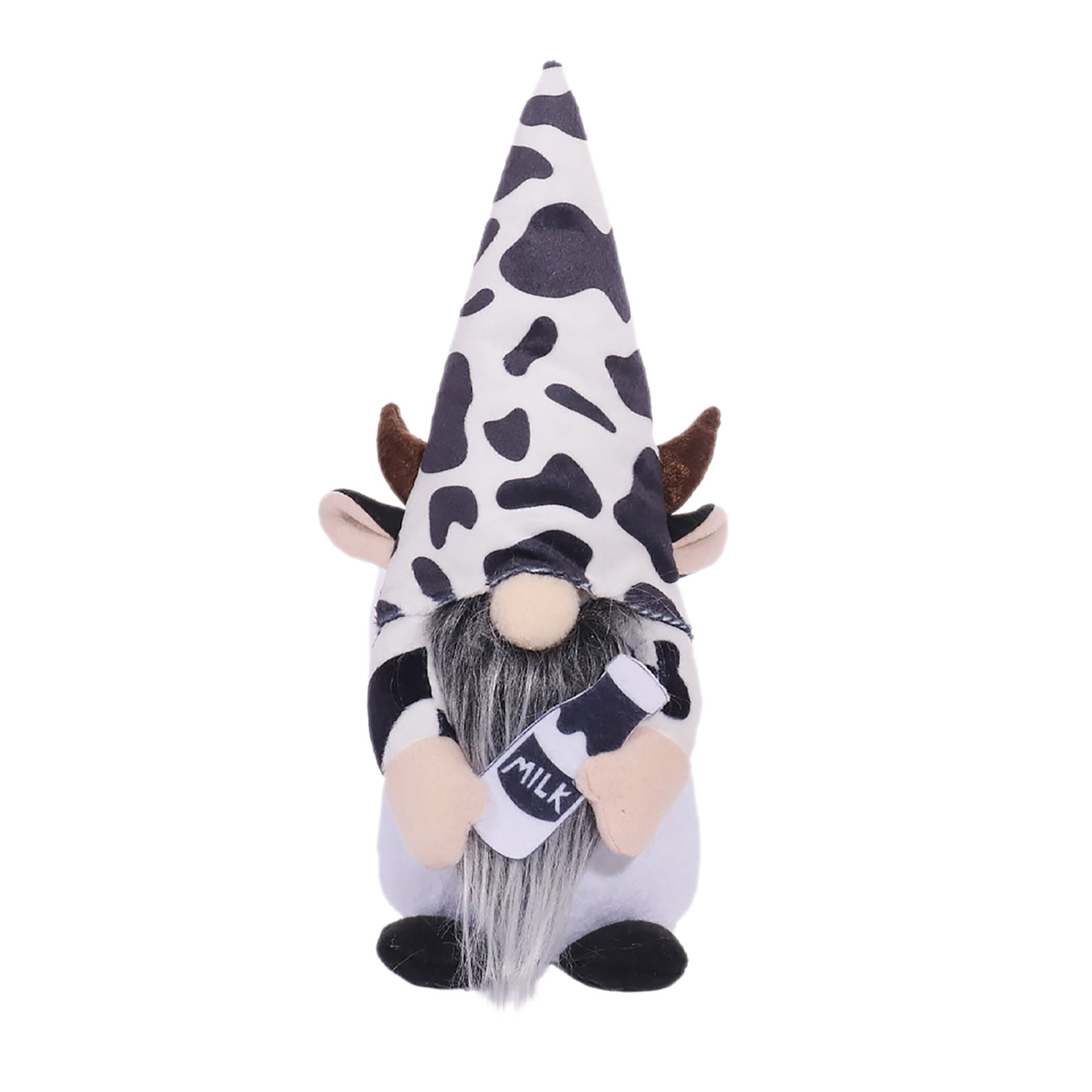 YAMB Cow Gnome Plush Decoration,3.5×10.6 Inch Black and White Pattern ...