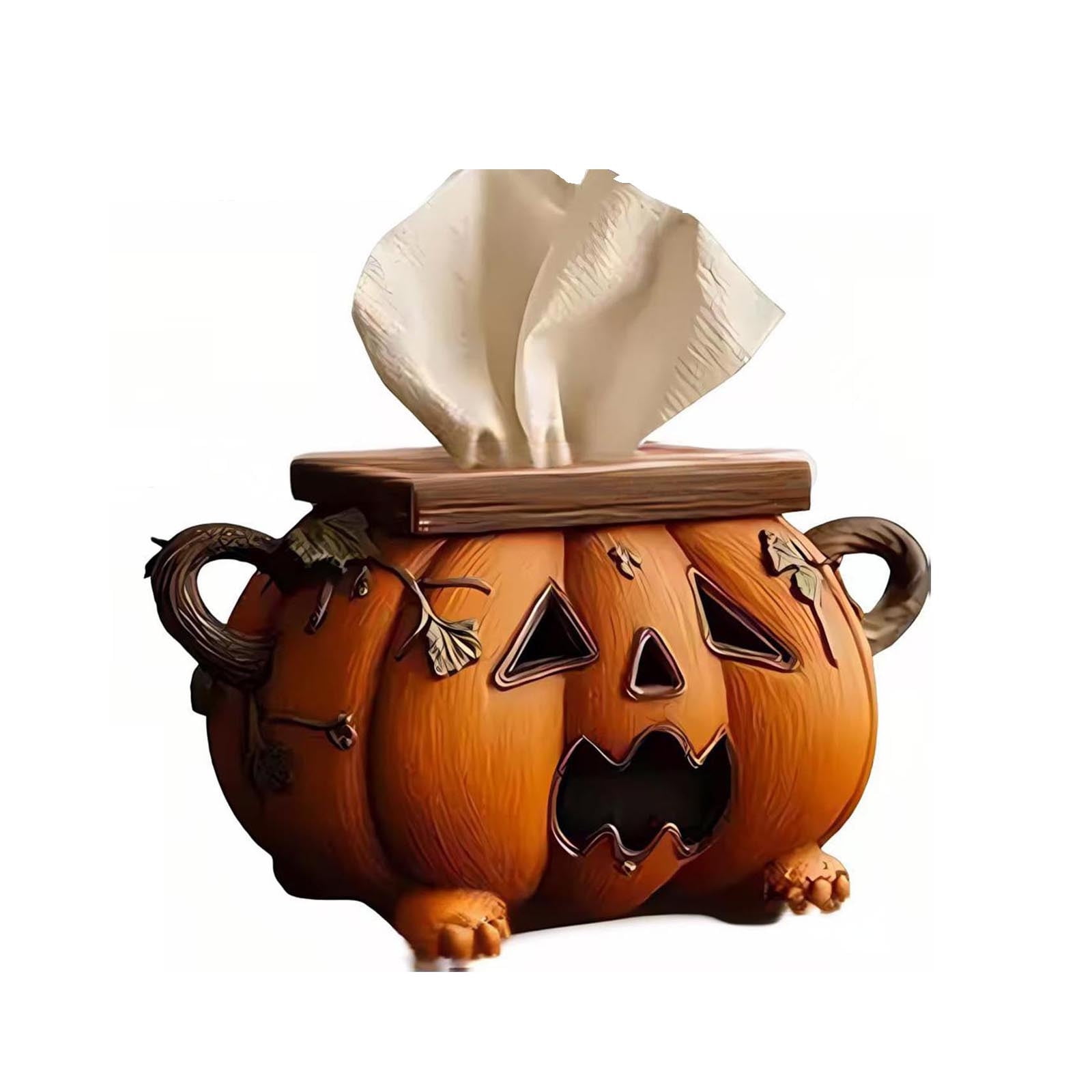 YAMB Halloween Pumpkin Tissue Box Holder - Spooky Pumpkin Tissue Box ...