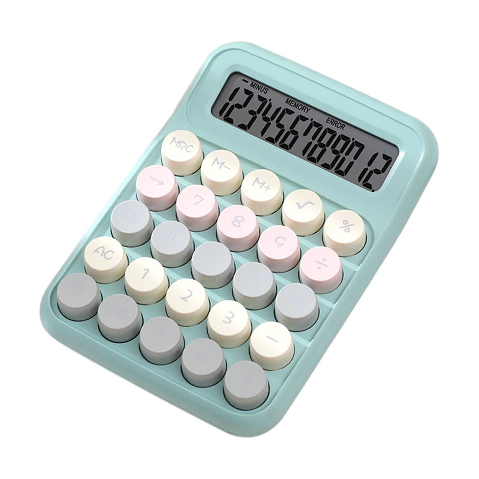 YAMB Mechanical Switch Calculator with Big Buttons,12 Digits Calculators Desktop with Large LCD ...