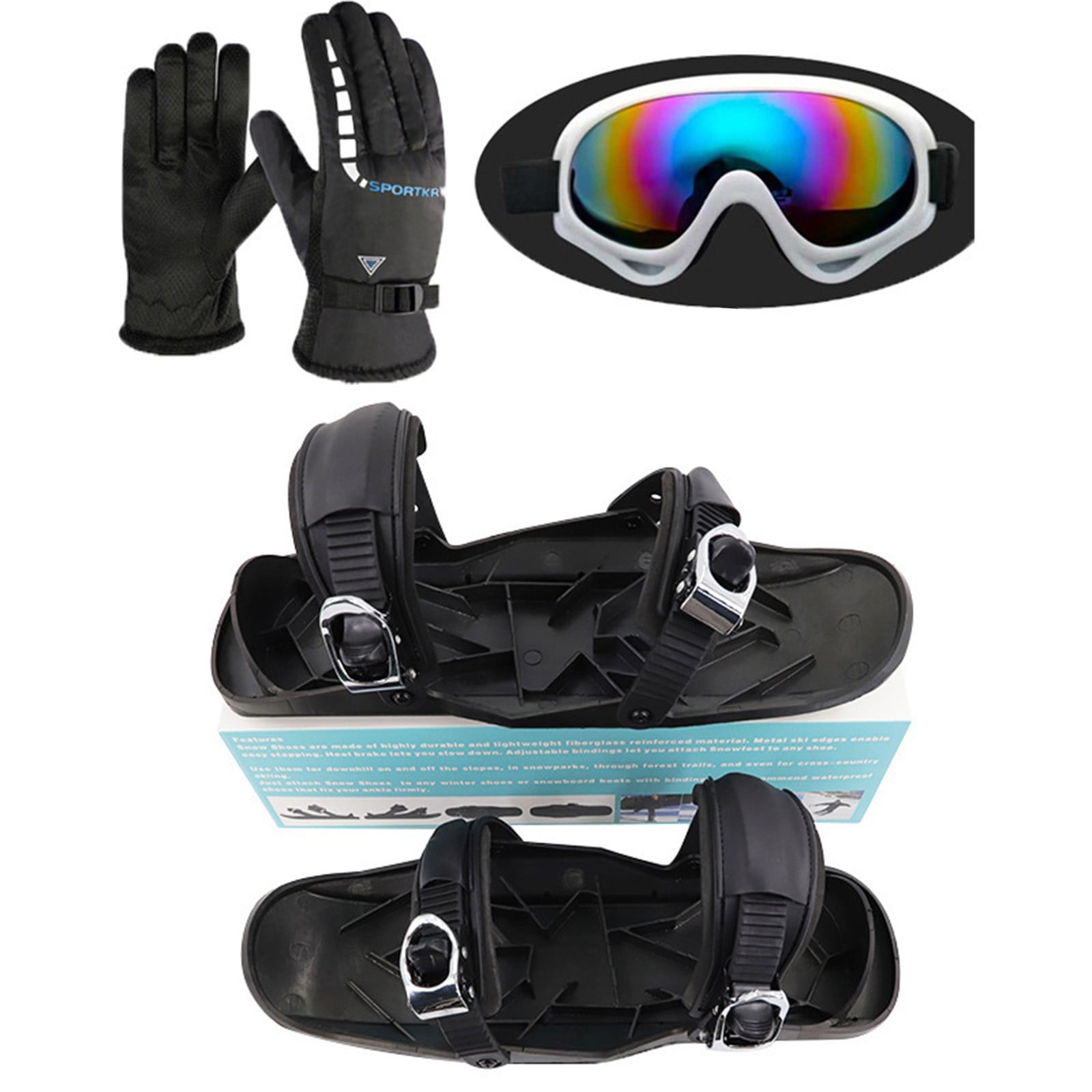 YAMB Mini Short Ski Skates for Snow,Skis for Winter Shoes Short ...