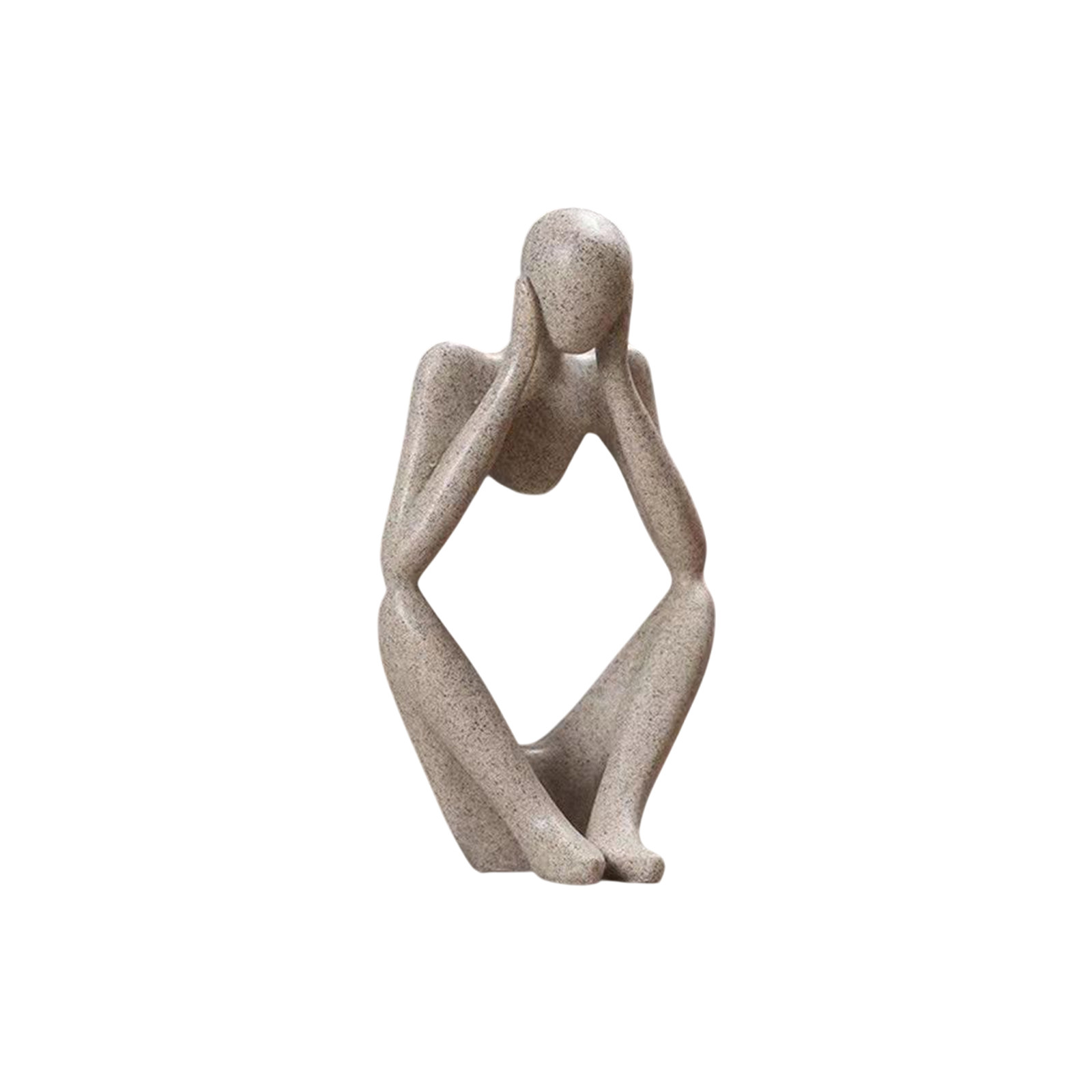 YAMB Minimalist Abstract Thinker Statue Set,9 Inch Neutral Home Decor ...