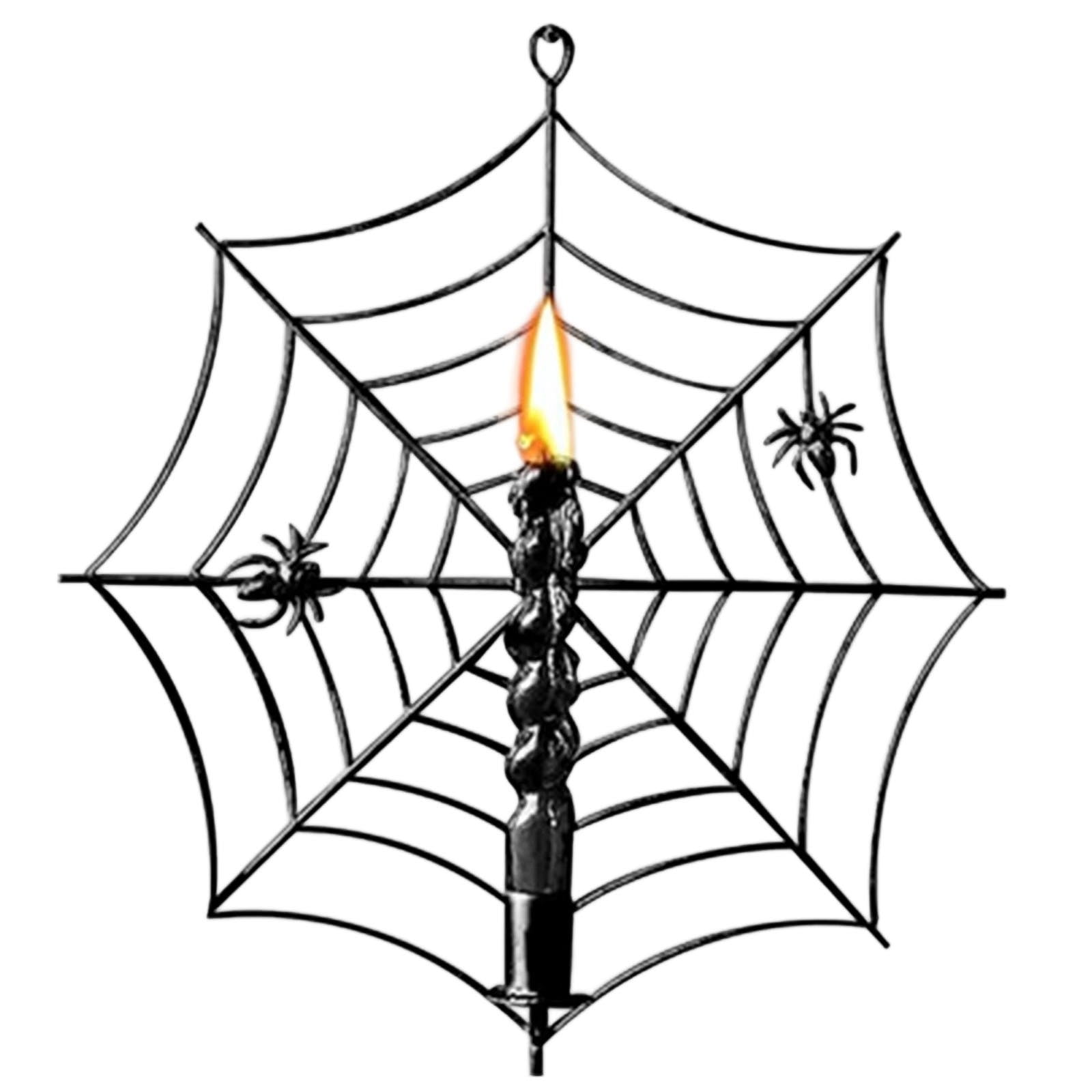 YAMB Spider Web Candles Holder - Wall Mounted Spiderweb Design Metal ...