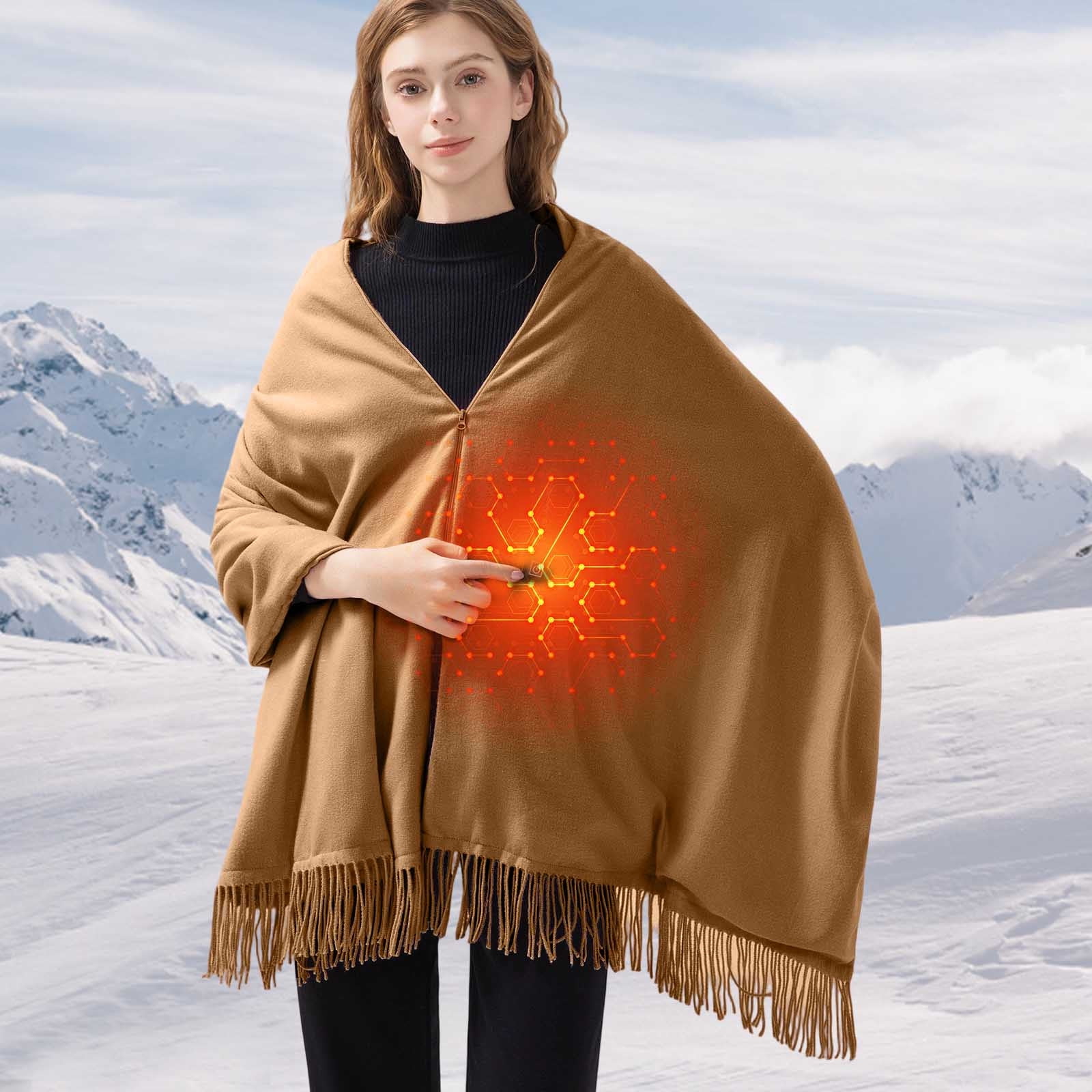 YAMB USB Heated Blanket - 27" x 79" Portable Cordless Electric Throw ...
