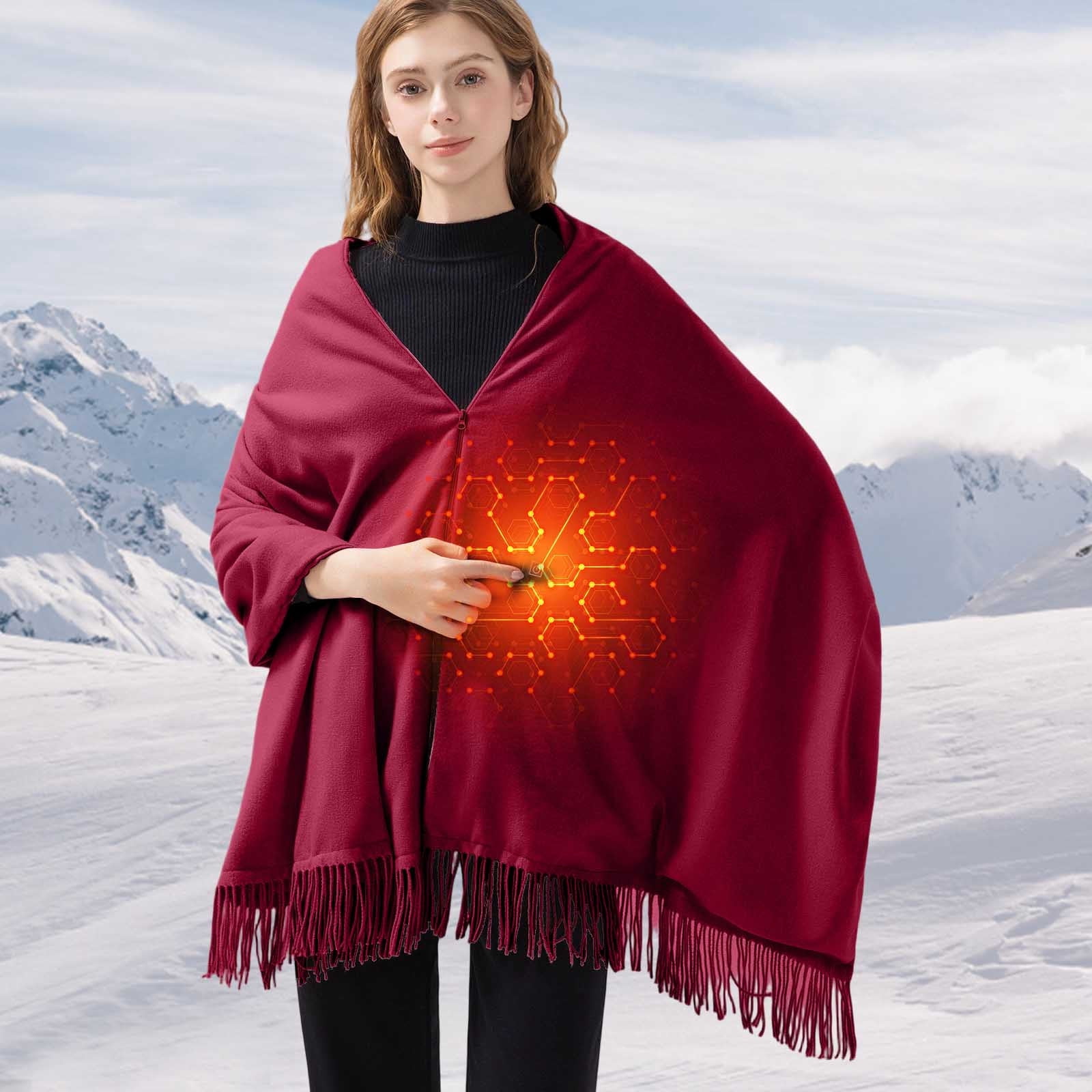YAMB USB Heated Blanket - 27" x 79" Portable Cordless Electric Throw ...