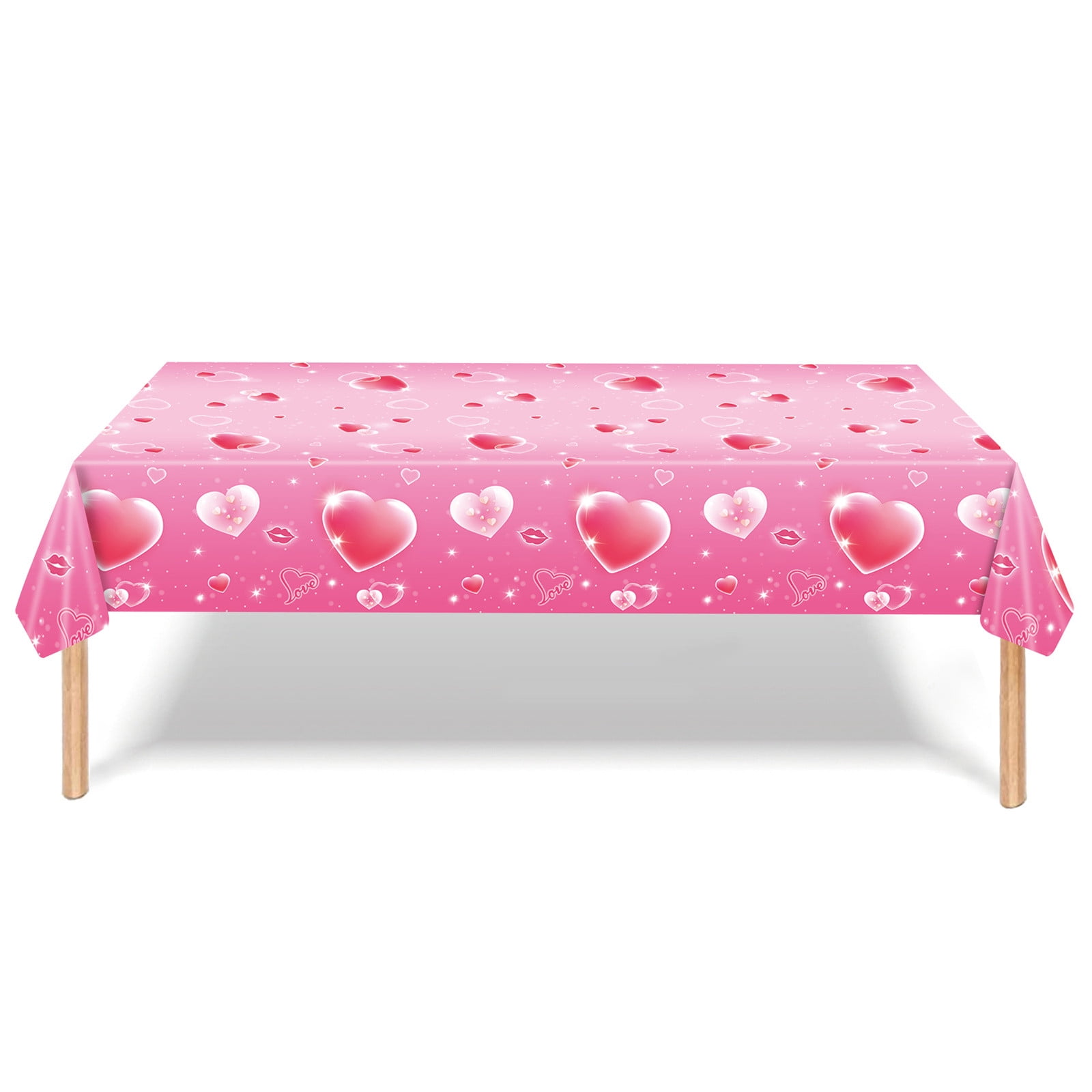 YAMB Valentines Day Tablecloth,54×108 Inch Disposable Rectangular ...