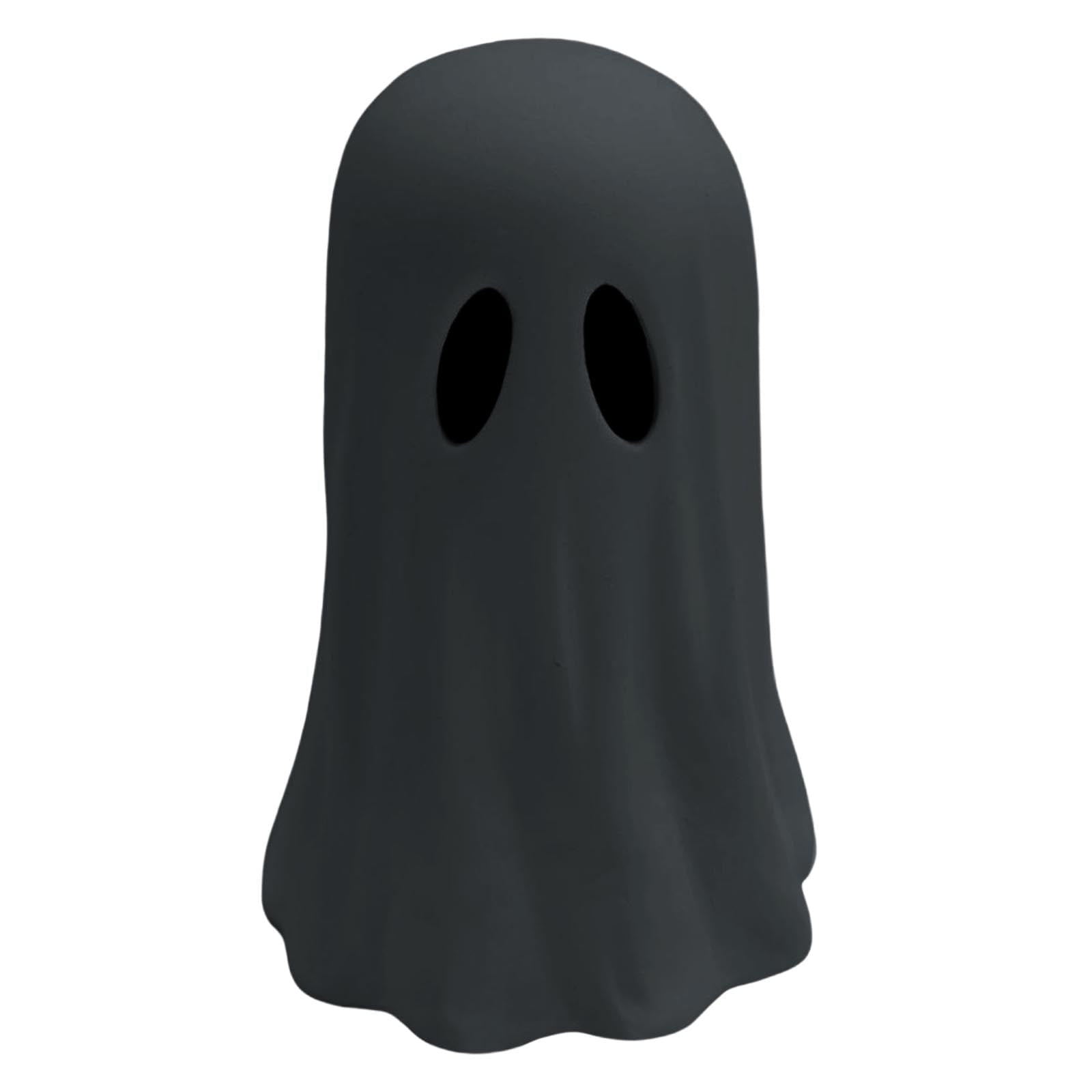YAMB YAMB Halloween Paper Mache Ghost Tabletop Decorations – Black 4in ...