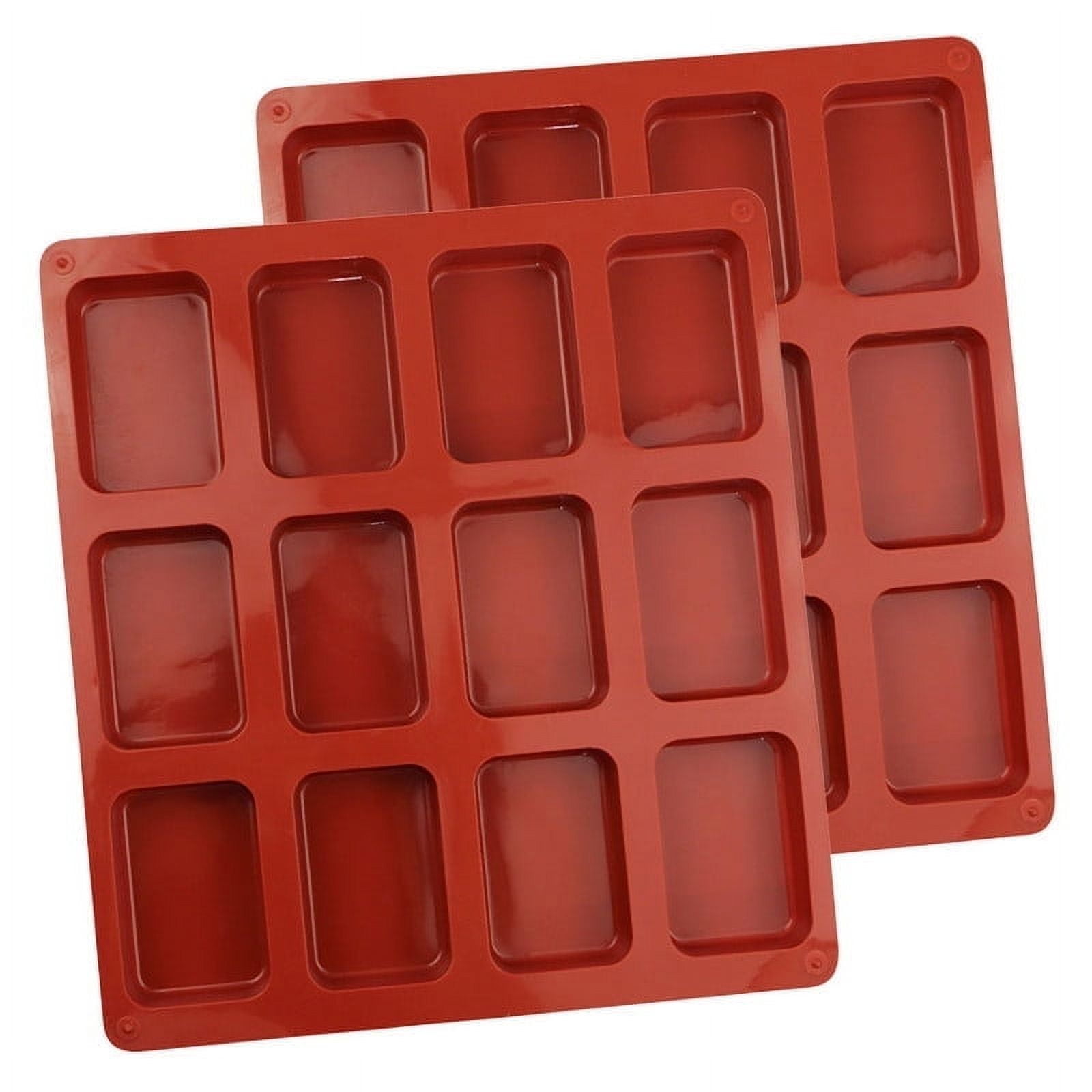YAMUZONG 2 Pcs 12 Grids Square Silicone Non-Stick Cake DIY Baking Mold ...
