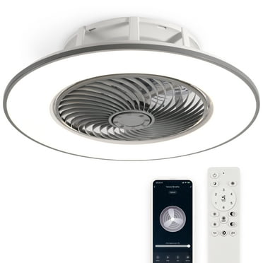 28" Ceiling Fan with Lights App Remote Control, Flush Mount Ceiling Fan ...