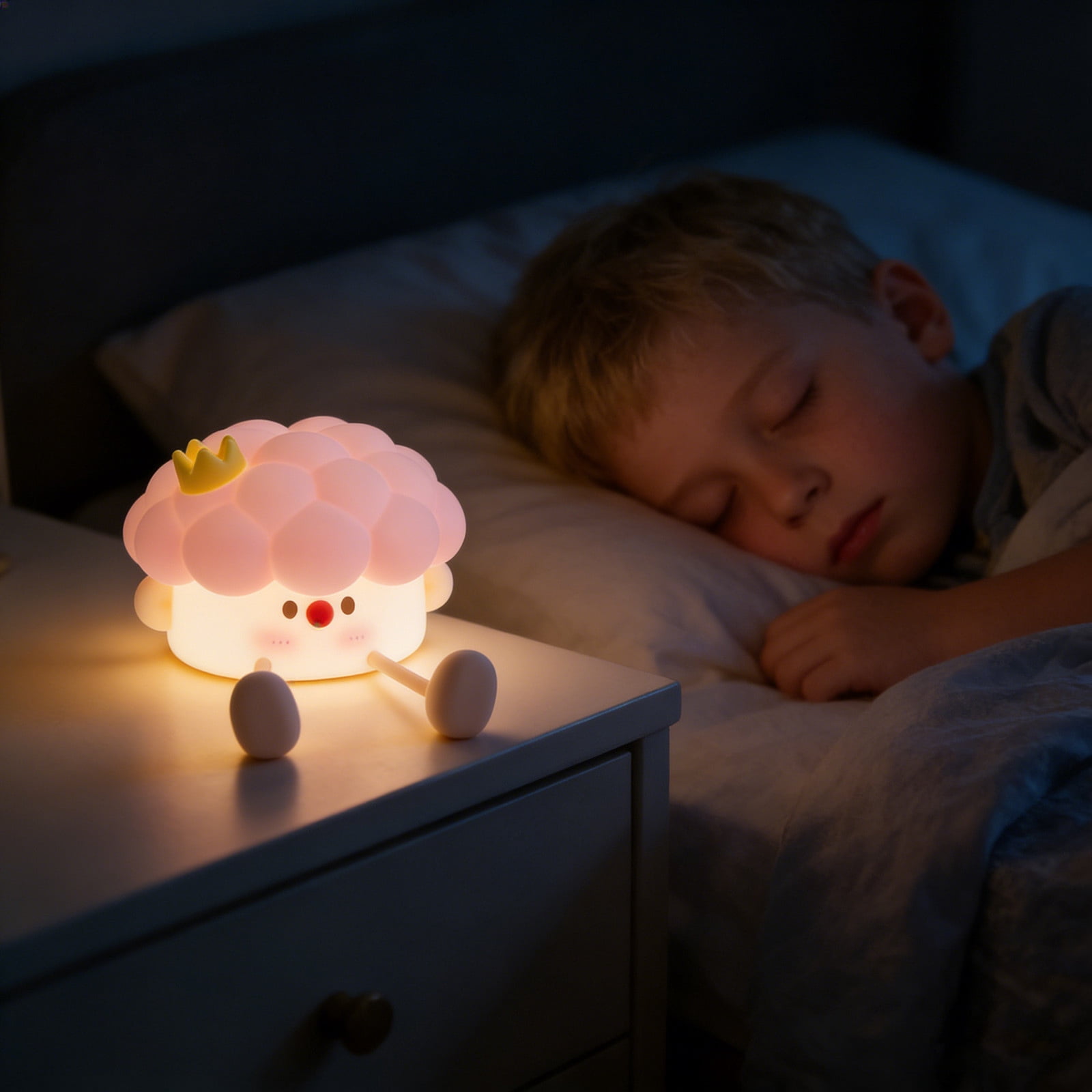 YANDE-Night lightsss - Cute Cartoon Bedroom Lamp, Silicone Clap Touch ...