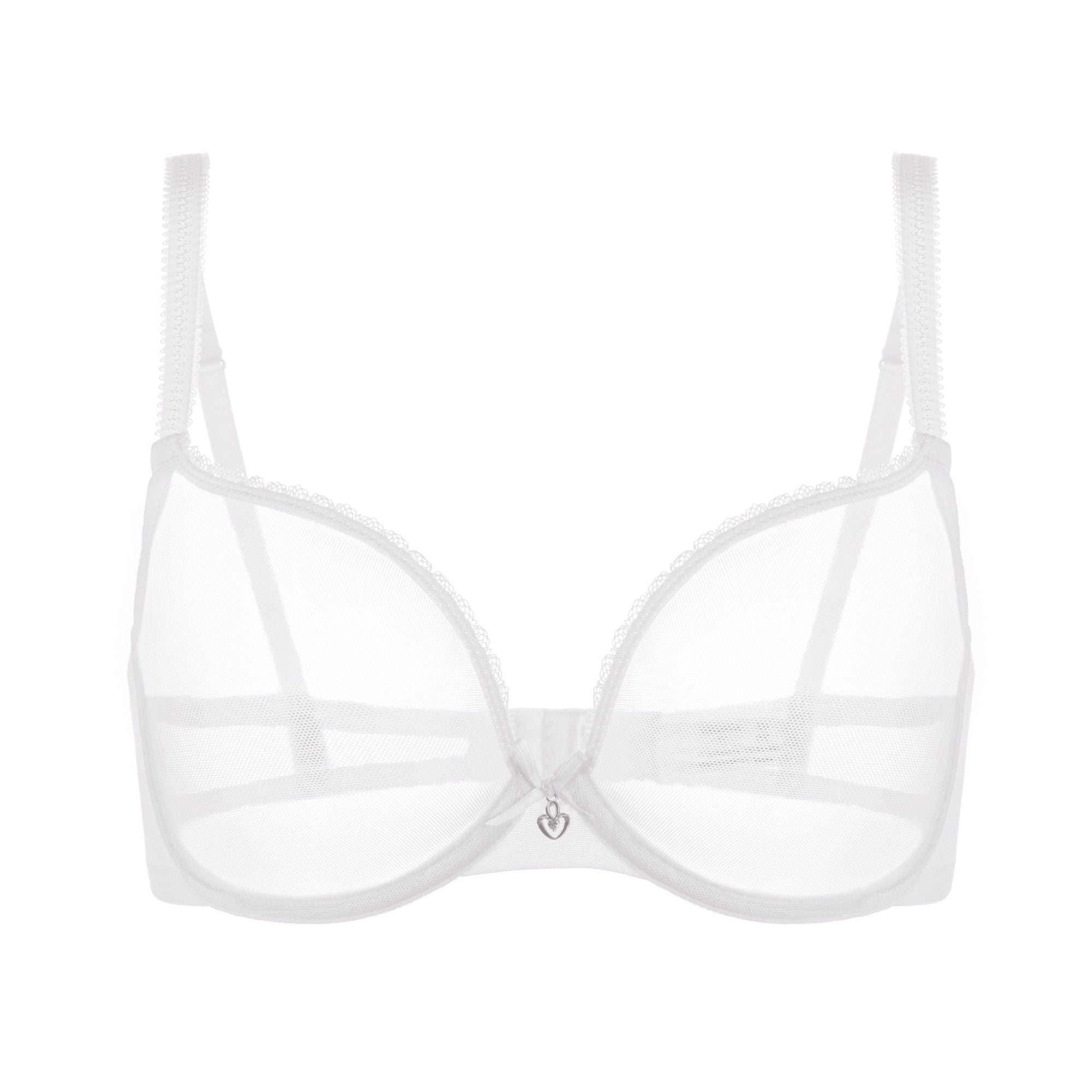 YANDW Sexy Sheer See Through Bras Unlined Underwire Lace Mesh Non ...