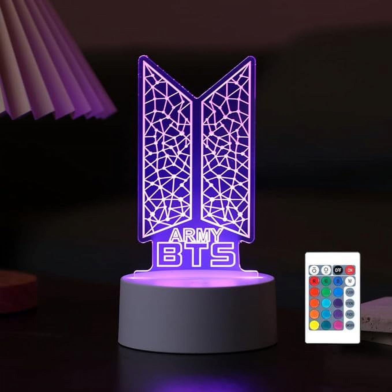 YANENG Kpop Bangtan Boys 16 Colors LED Acrylic Night Light Bedside ...