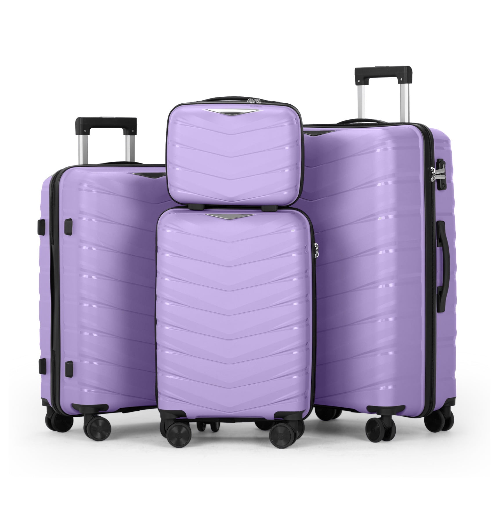 YANFEN 12" 20" 24" 28" Luggage Hardside Carry on Suitcase Sets with ...