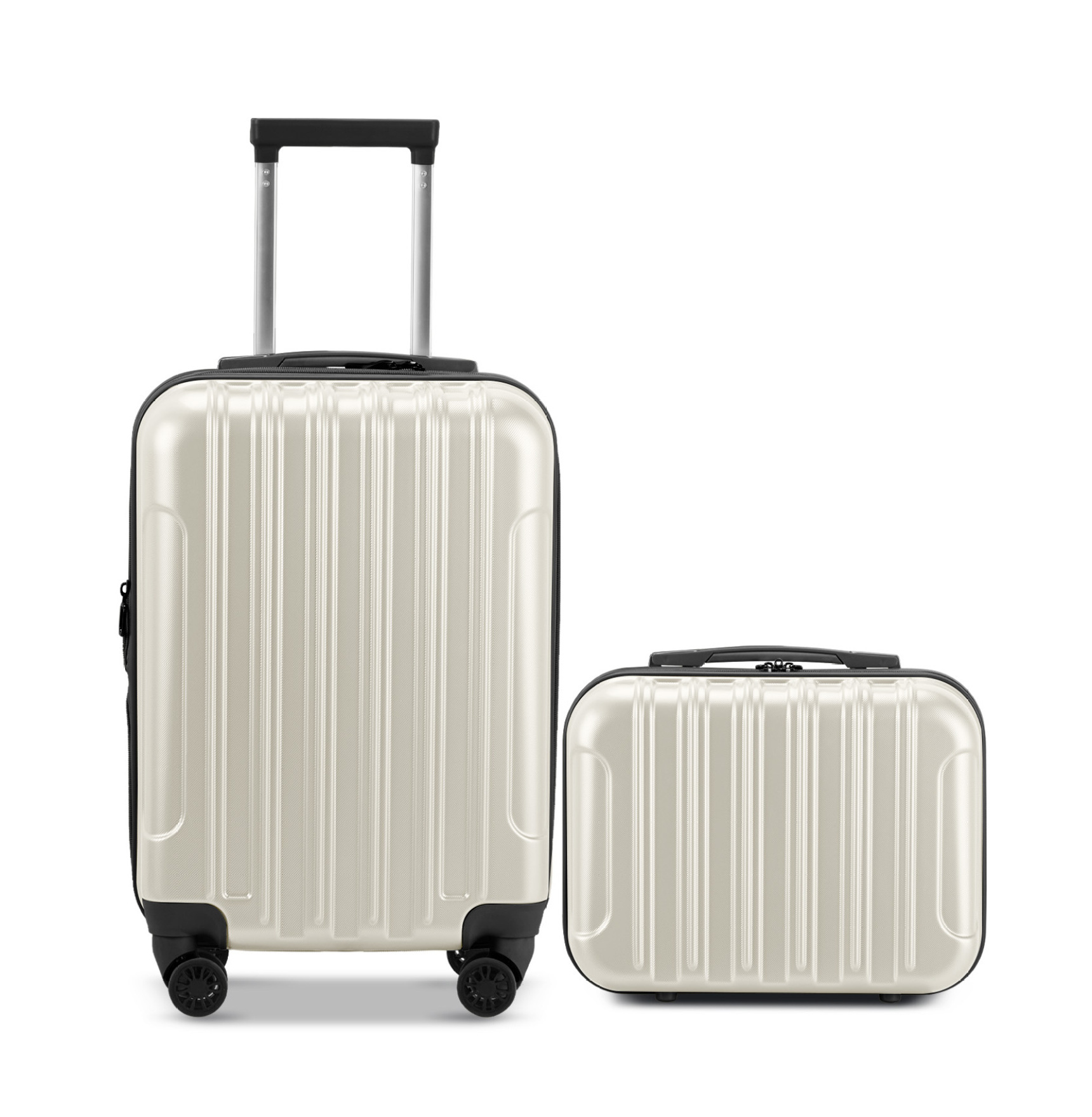 YANFEN 2pcs PC+ 14" 20" Trolley Luggage Set Hardside Lightweight ...