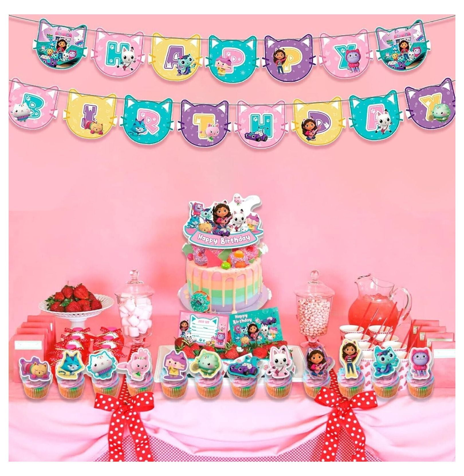 YANFEN 42Pcs Party Decorations Kids Birthday party Banner Cartoon Themed Kit balloons - Walmart.com