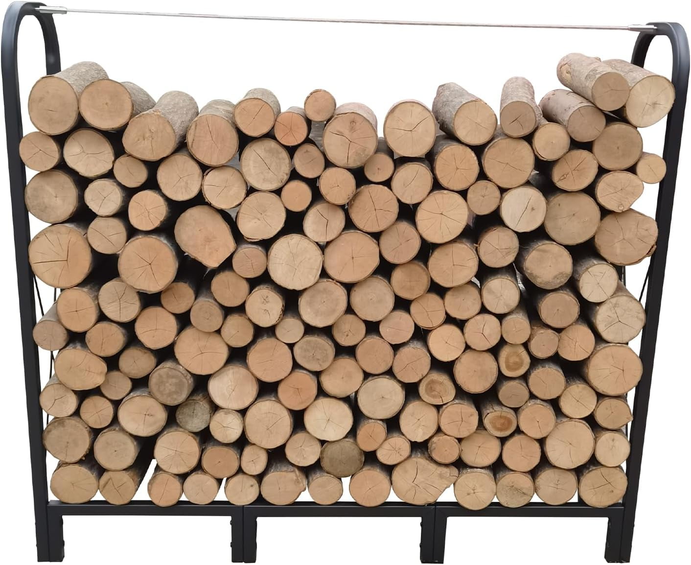 YANFEN Firewood Rack Stand 4.1ft Heavy Duty Logs Holder for Outdoor ...