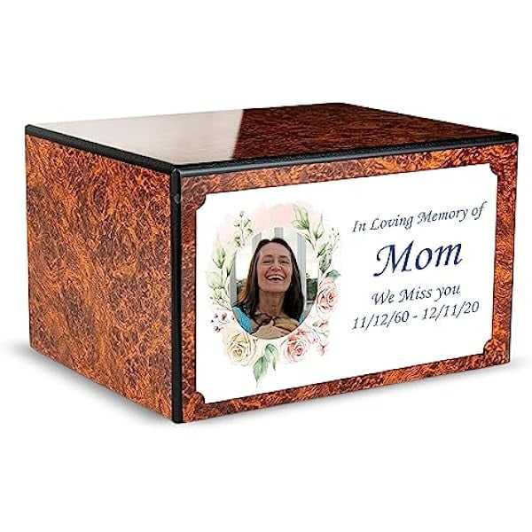 YANFEN - Heritage Burl Wooden Urn Cremation Box, Cremation Urns for ...