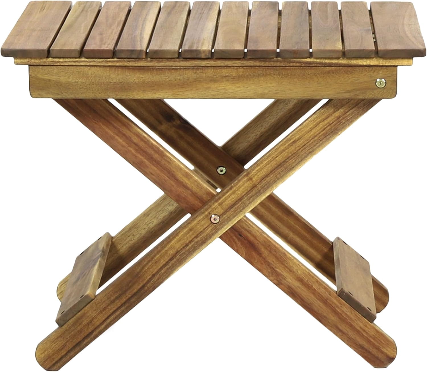 YANFEN Outdoor Side Table, Small Patio Table, Acacia Wooden Table ...