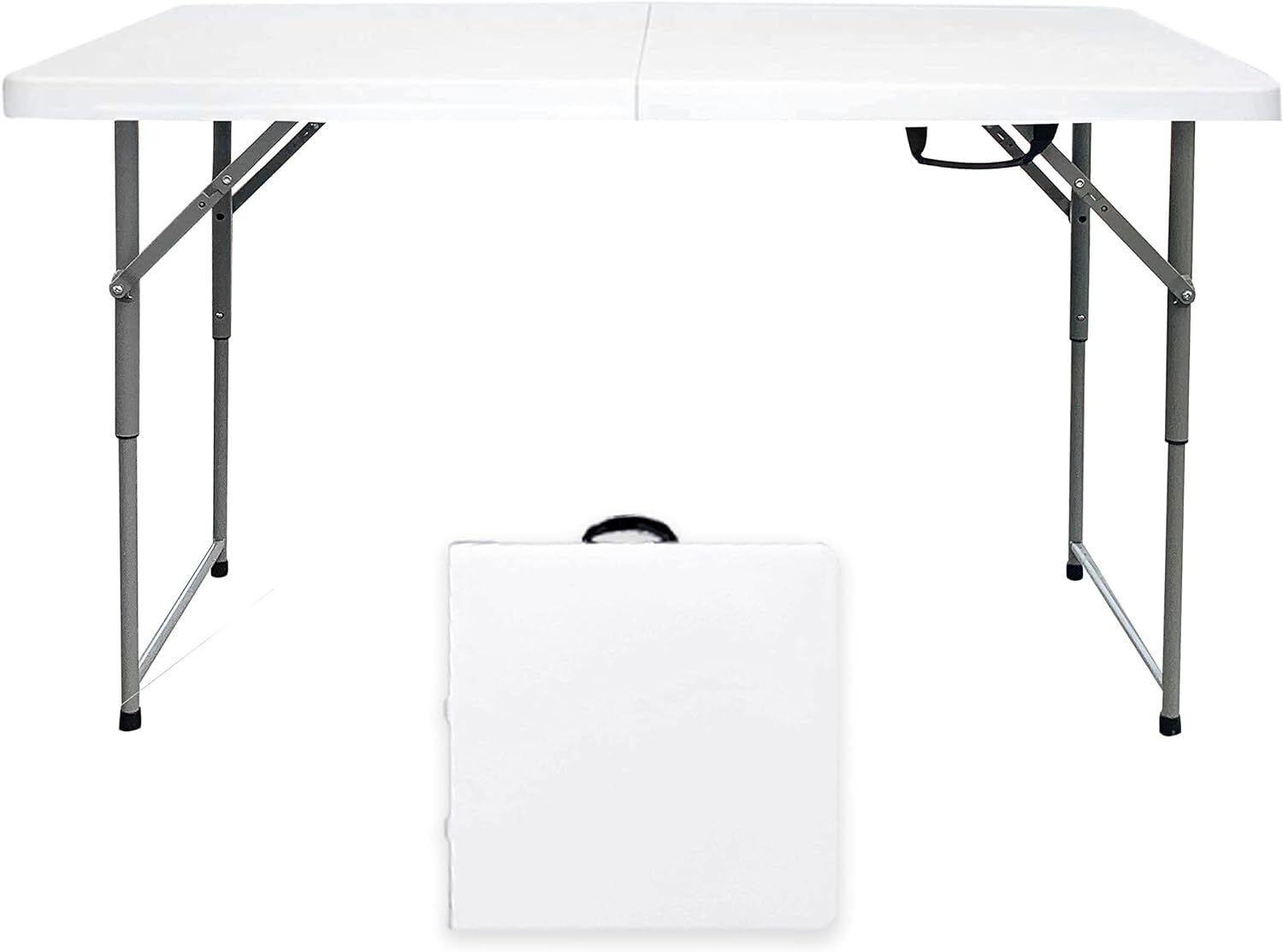 YANFEN Portable 4 Foot Plastic Folding Table, Indoor Outdoor Heavy Duty ...