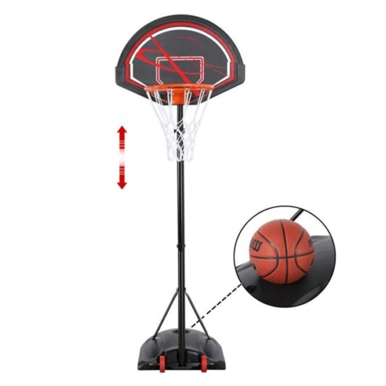 YANFEN Portable Basketball Hoop Outdoor Indoor Basketball Goal Court ...