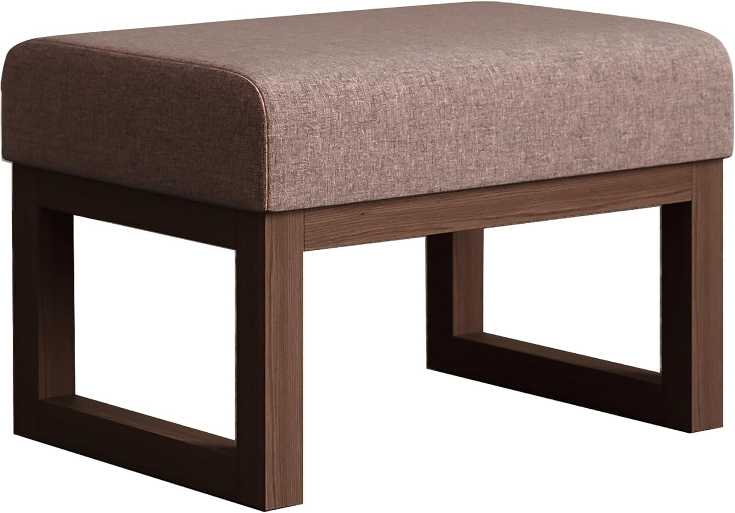 YANG2，19 Inch Wide Ottoman Foot Rest, Rectangle Foot Stools with Solid ...