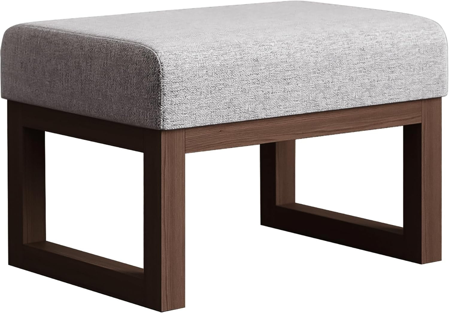 YANG2，19 Inch Wide Ottoman Foot Rest, Rectangle Foot Stools with Solid ...