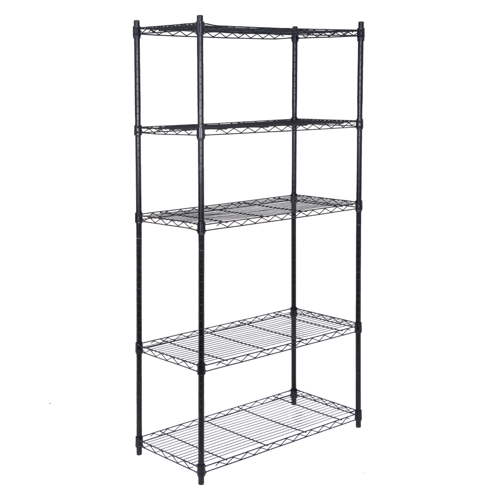 YANG2，3/4/5-Tier Shelves Wire Unit Rack Large Space Storage Rolling ...