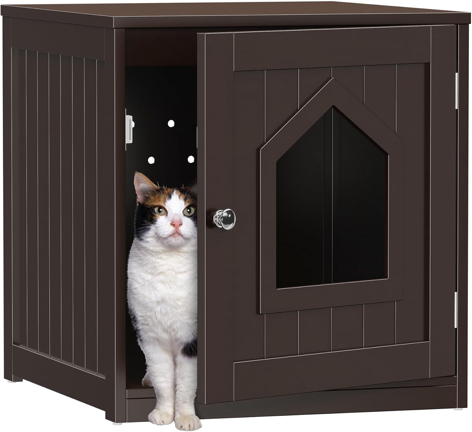 YANG2 Cat Litter Box Enclosure Furniture,Indoor Hideaway Cat House ...
