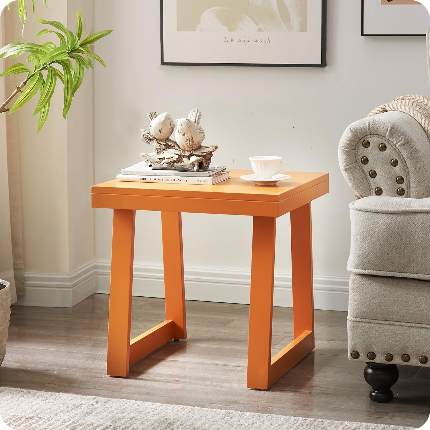 YANG2 Charlie Table - Sturdy, Versatile, Sleek and Modern Accent Piece Perfect for Small Spaces ...