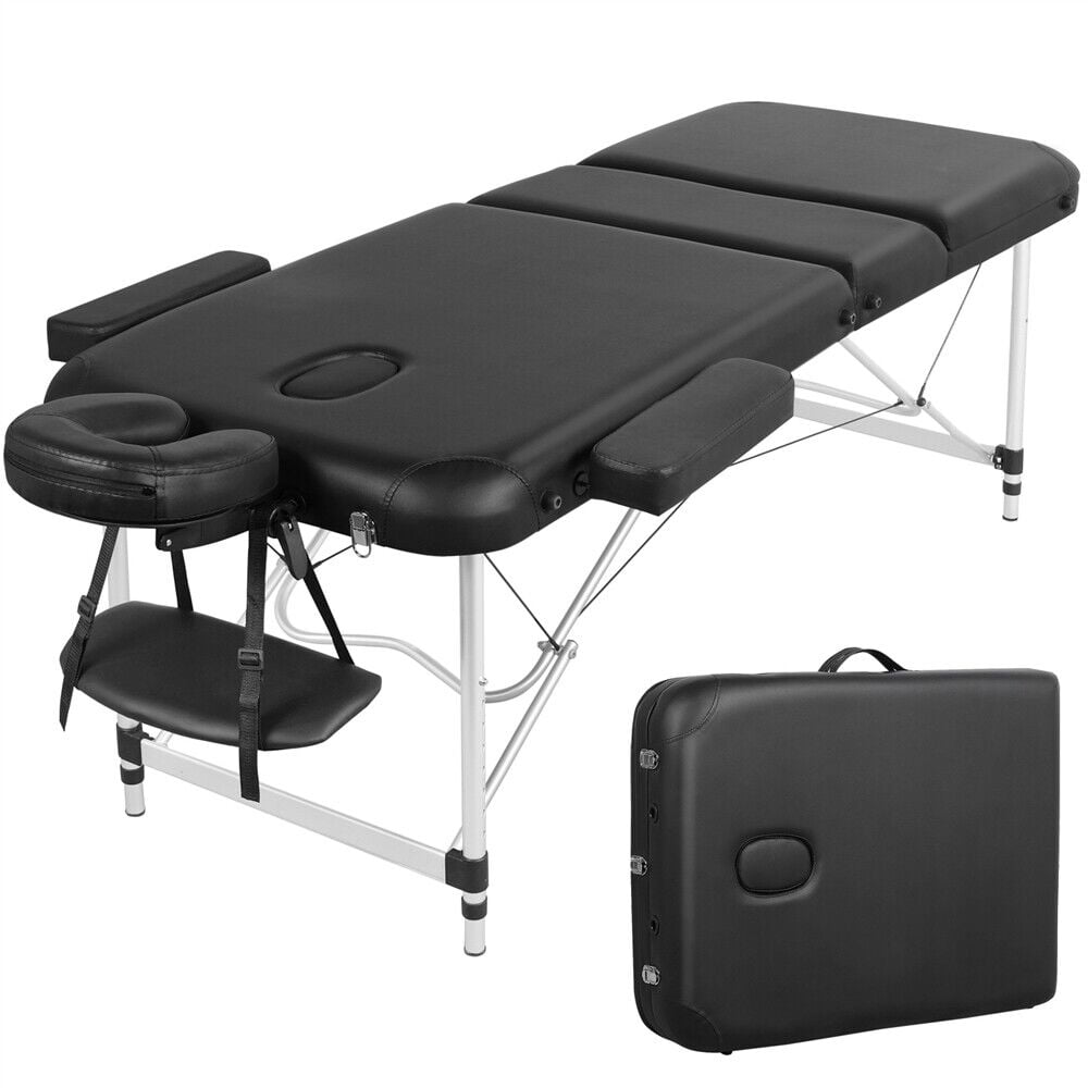 YANG2 Massage Table Portable Spa Bed Tattoo Table Bed 3 Fold Lashing ...